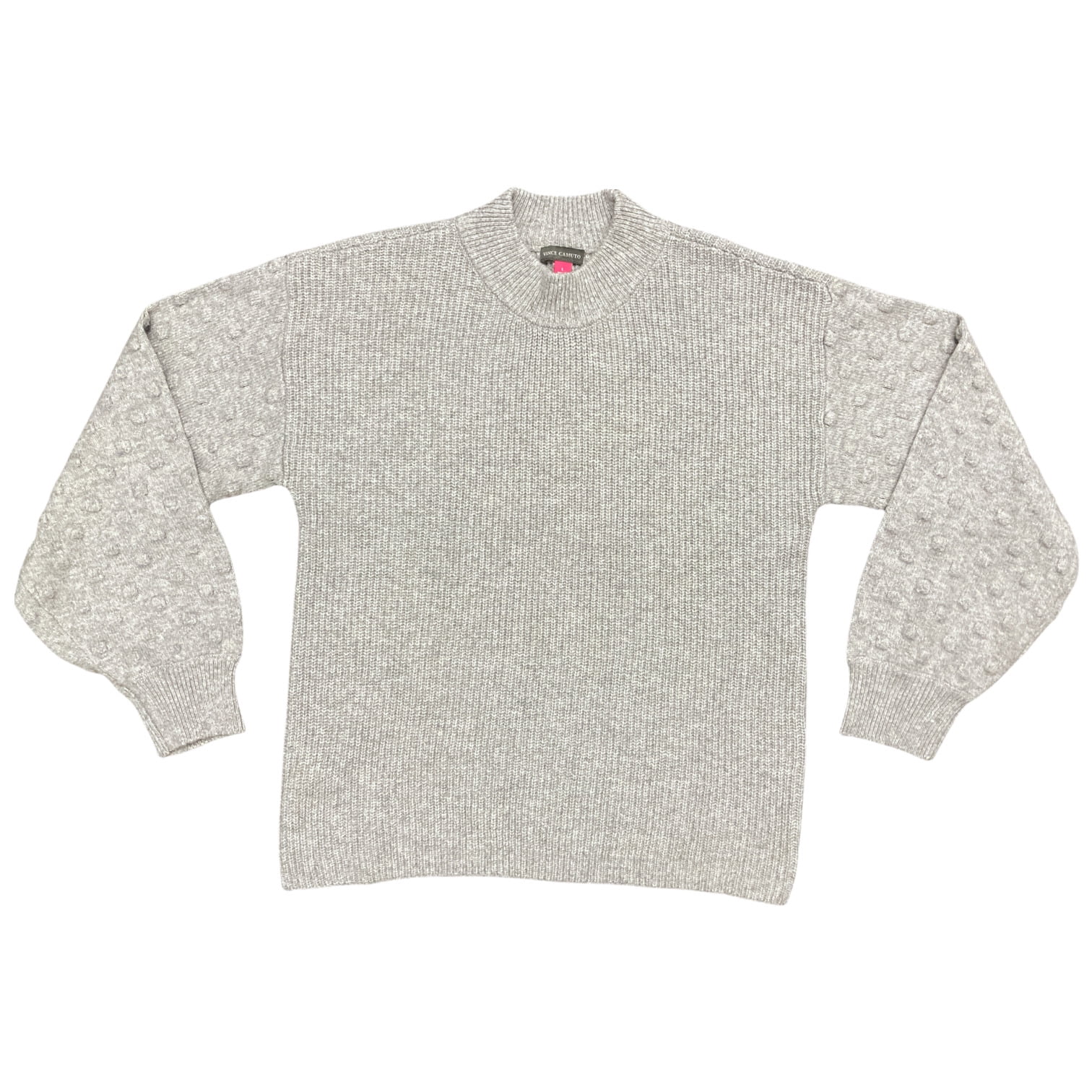 Vince Camuto Women's Bobble Stitch Sleeve Pullover Sweater (Light ...