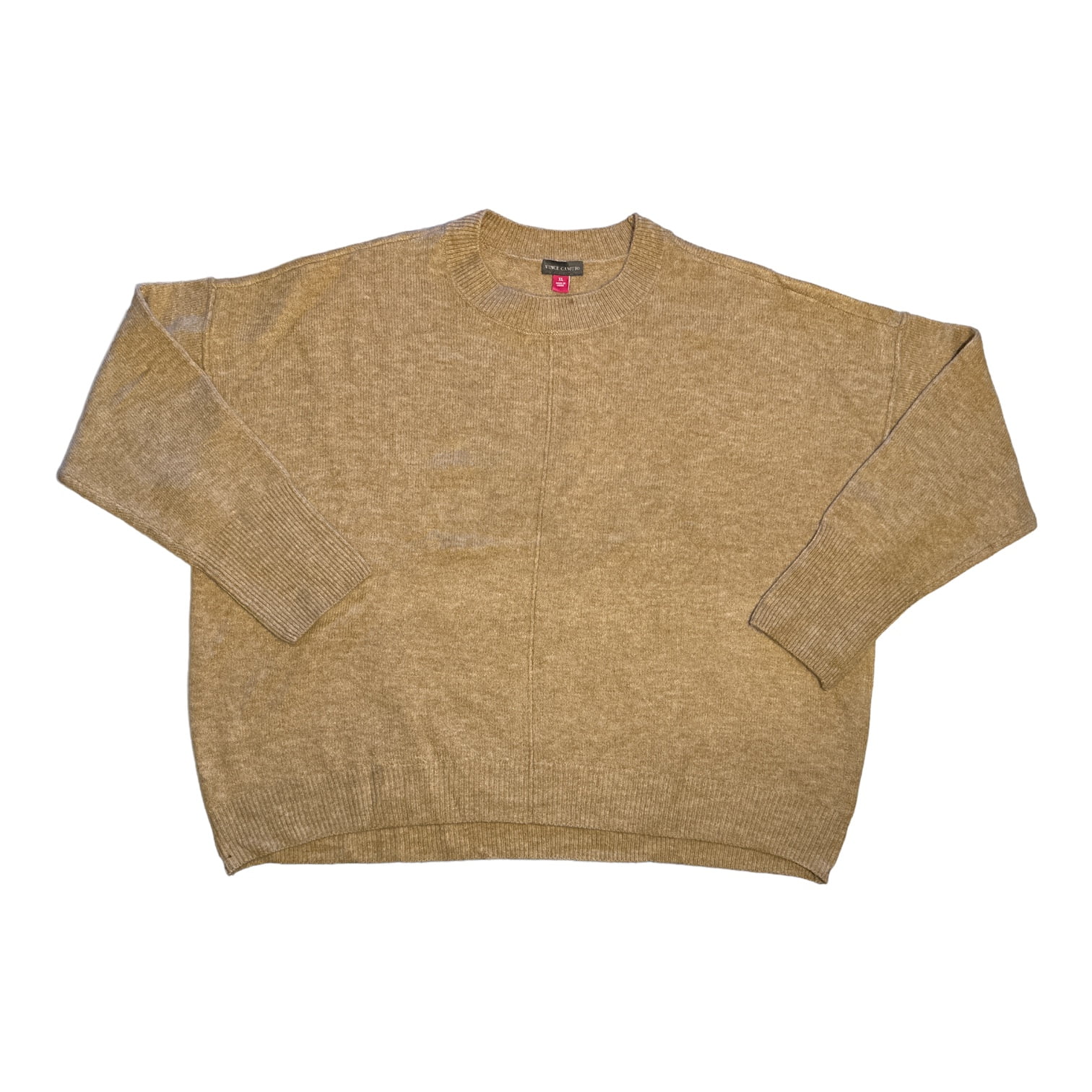 Vince Camuto Women's Latte Heather XXL Sweater, Center Front Seam ...
