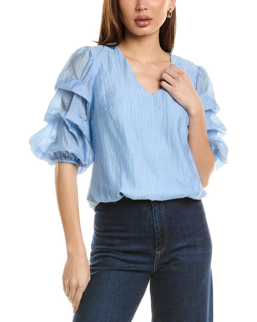 Vince Camuto womens Bubble Sleeve Blouse, m, Blue - Walmart.com