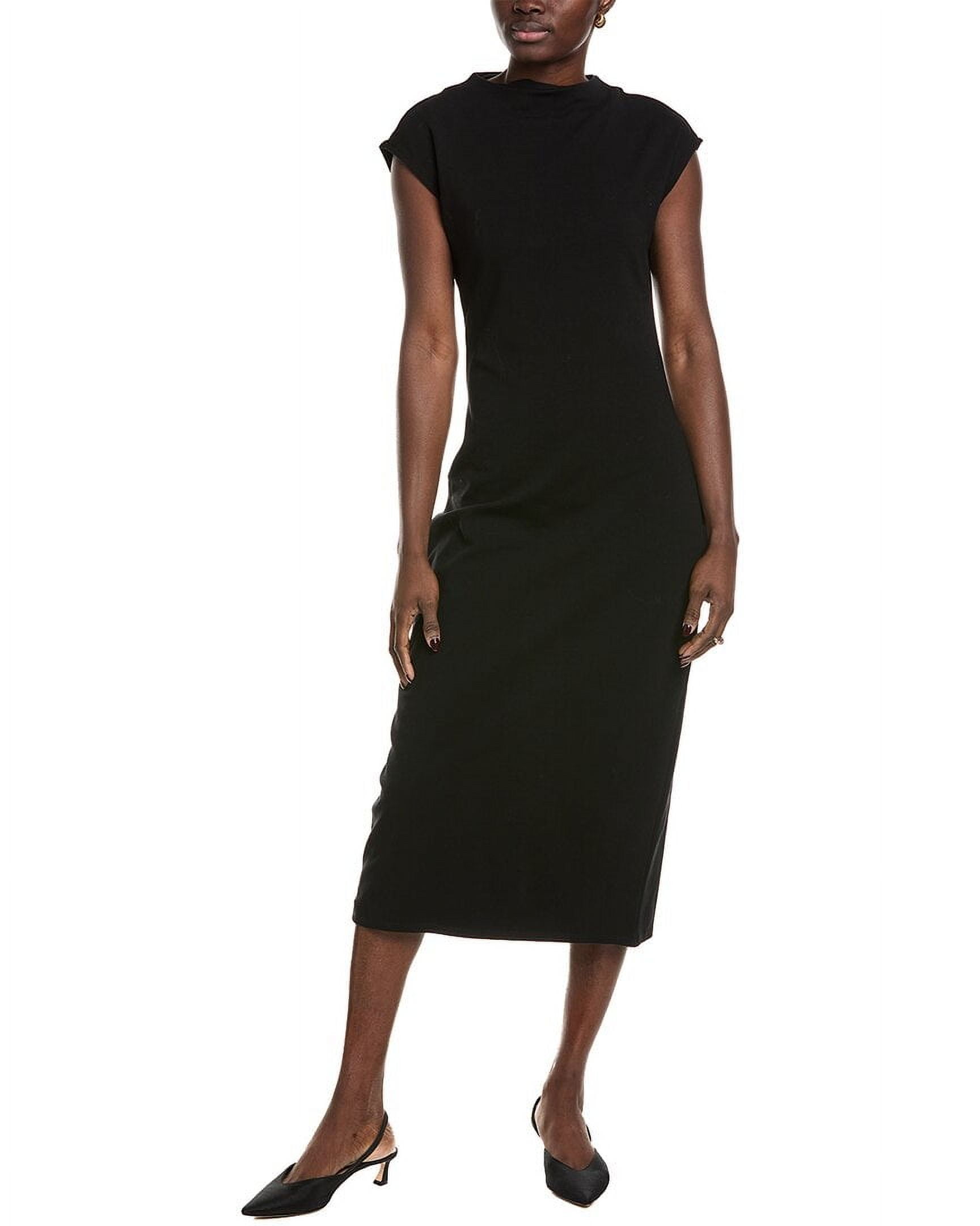 Vince Camuto womens Mock Neck Midi Dress, m, Black - Walmart.com