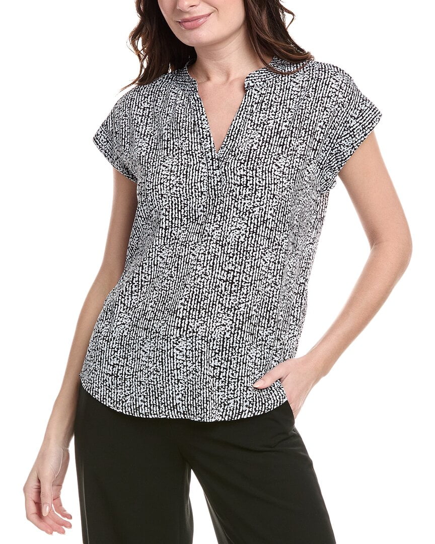 Vince Camuto womens Open Placket Top, s, Black - Walmart.com