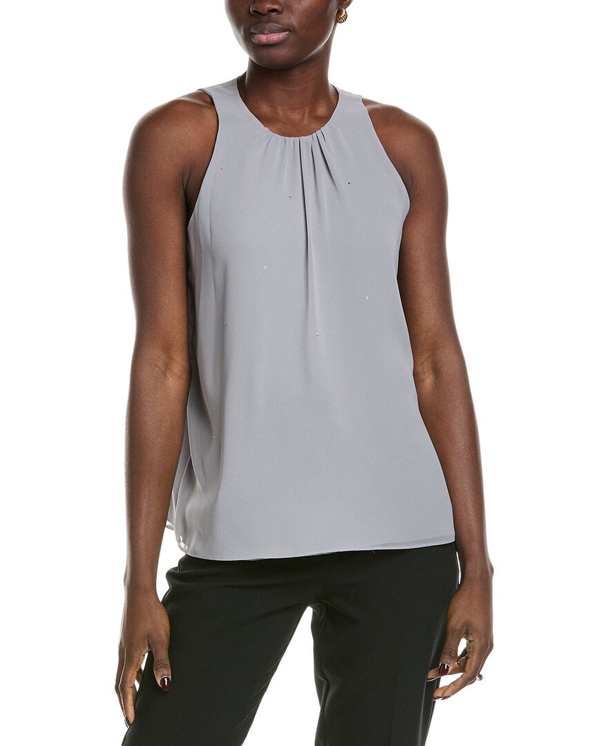 Vince Camuto womens Shirred Neck Tank, m, Grey - Walmart.com
