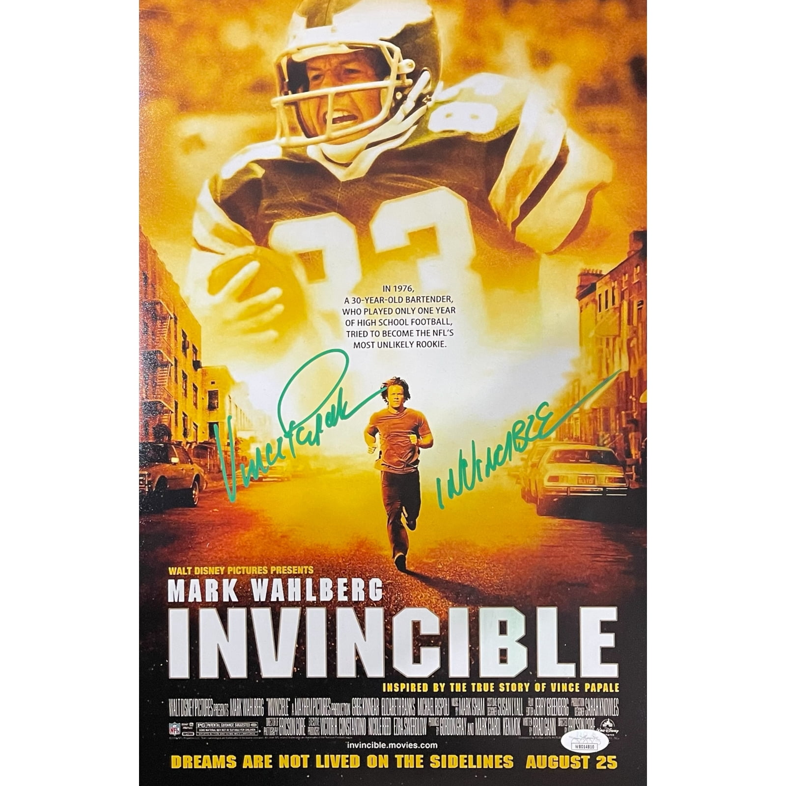 Vince Papale Autographed Invincible 11"x17" Mini Movie Poster - JSA ...