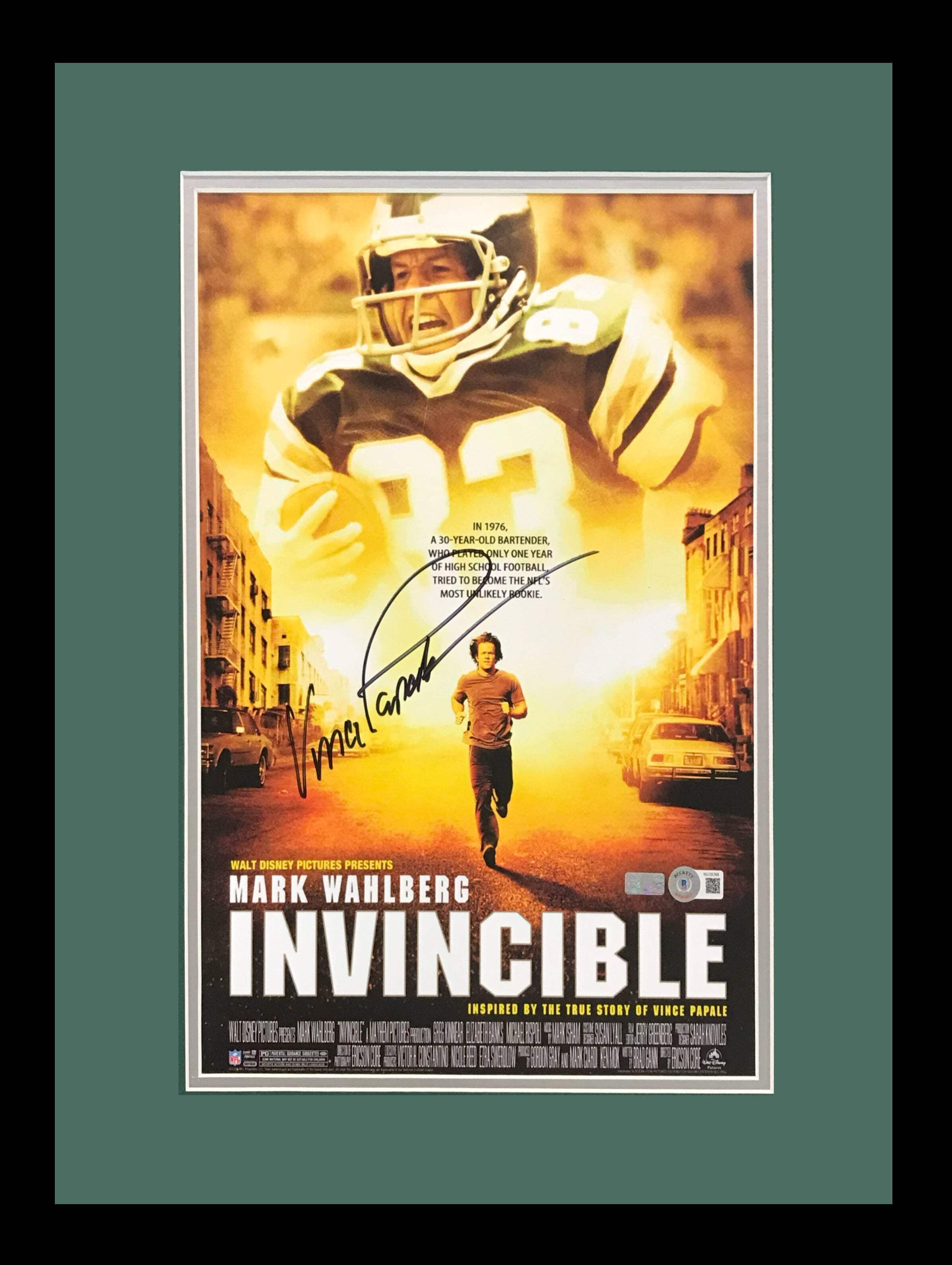 Vince Papale Autographed Invincible Deluxe Framed 11"x17" Mini Movie ...