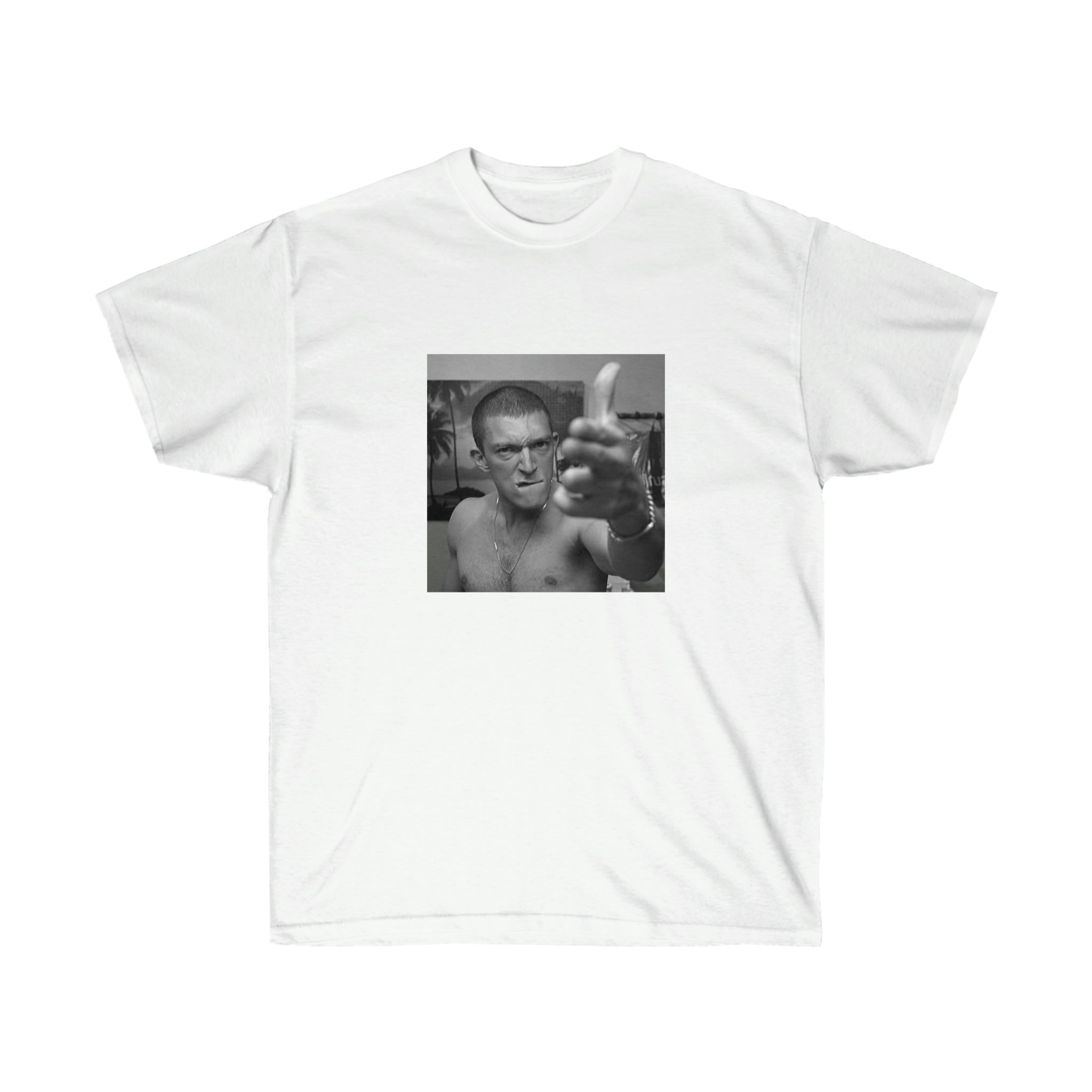 Vincent Cassel La Haine Aesthetic Cotton Tee - Classic Fit Tribute T-Shirt Inspired by Iconic ...