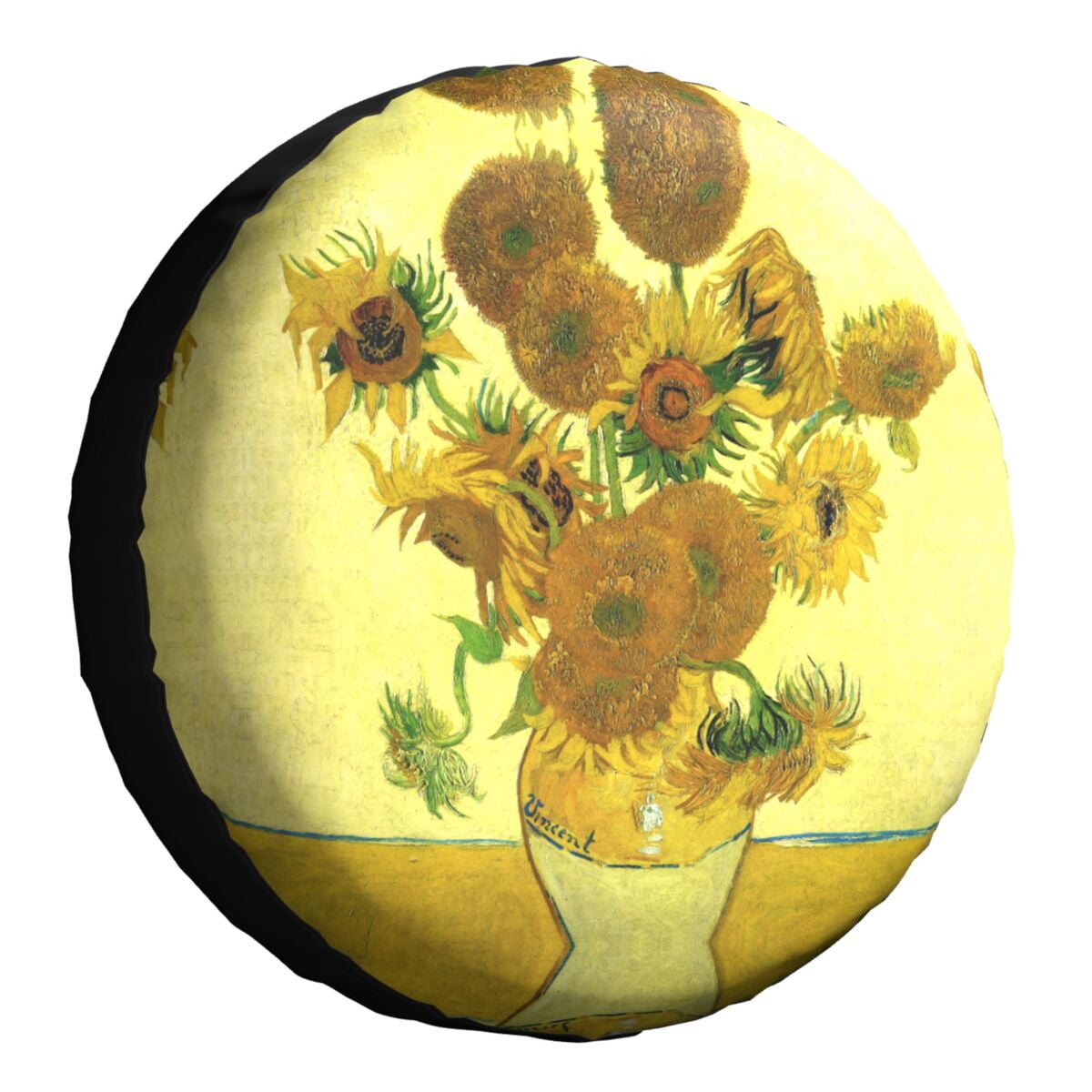 Vincent Spare Tire Cover for Hummer Custom Vase with Zinnias and Other ...