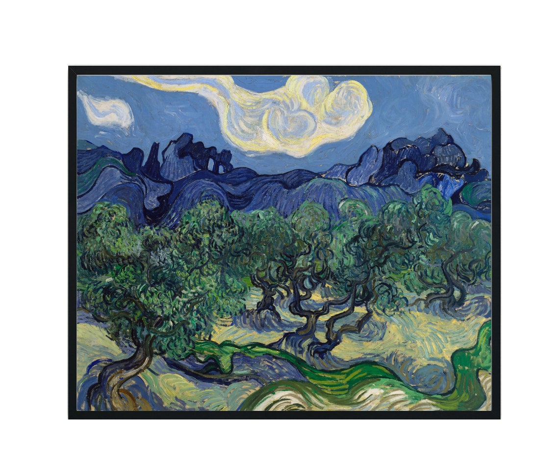 Vincent Van Gogh Art Print, The Olive Trees 1889, Vintage Gallery Wall ...