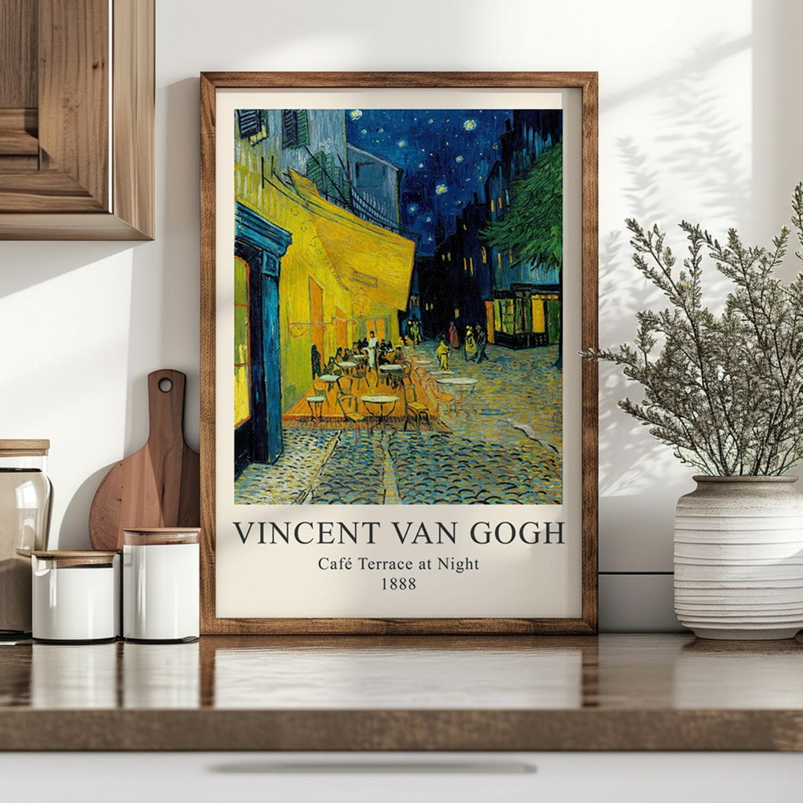 Vincent Van Gogh Cafe Terrace At Night, Artful Van Gogh, Vintage Wall ...