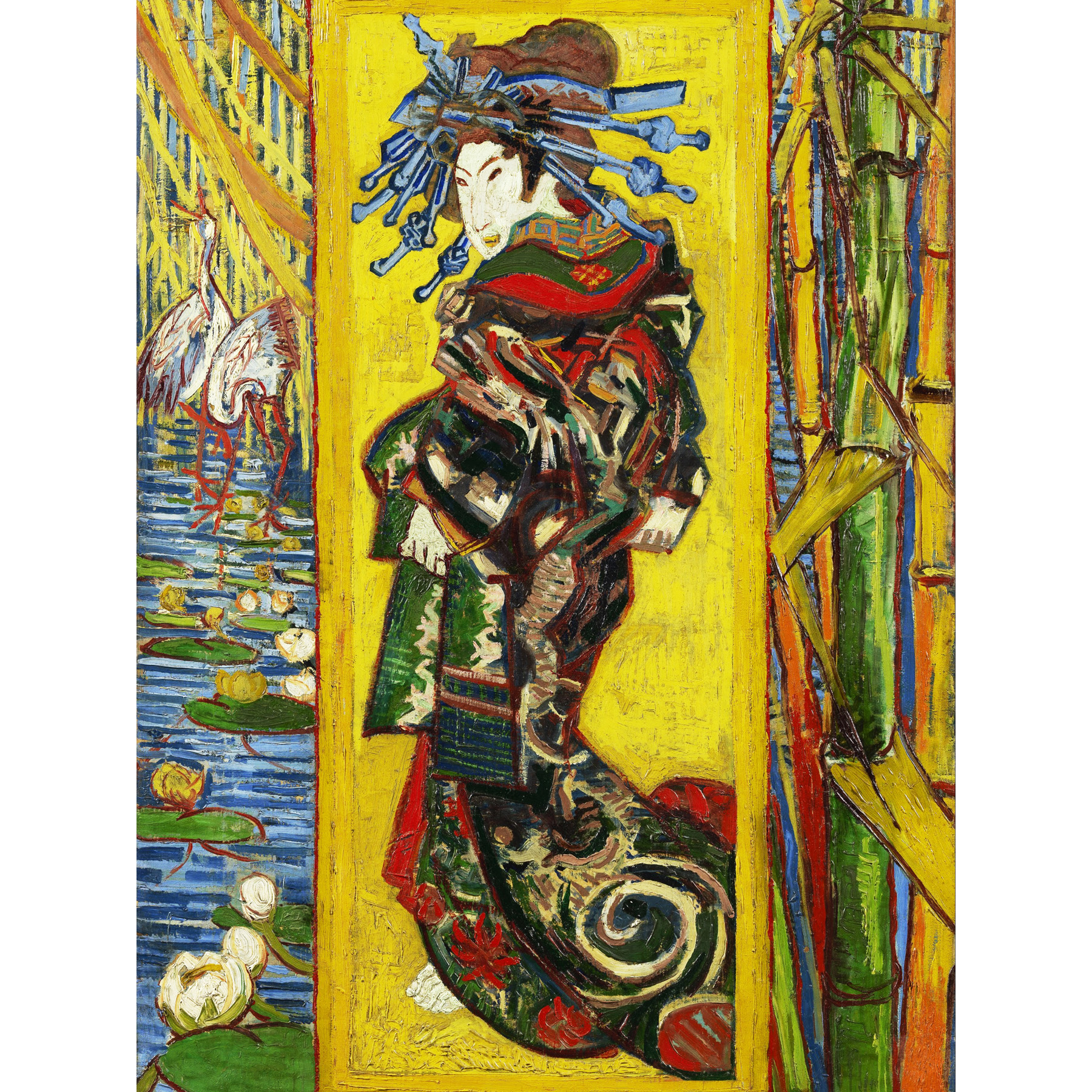 Vincent Van Gogh Courtesan After Eisen Cropped Extra Large Art Print ...