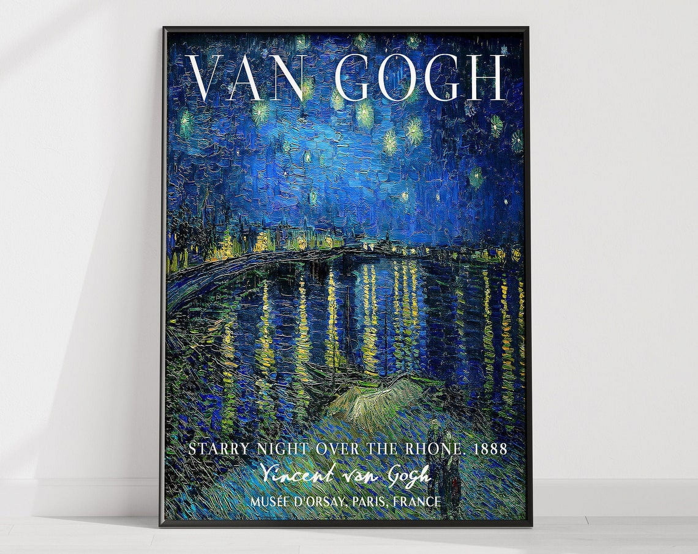 Vincent Van Gogh Exhibition Poster, Starry Night Over The Rhone, Van ...