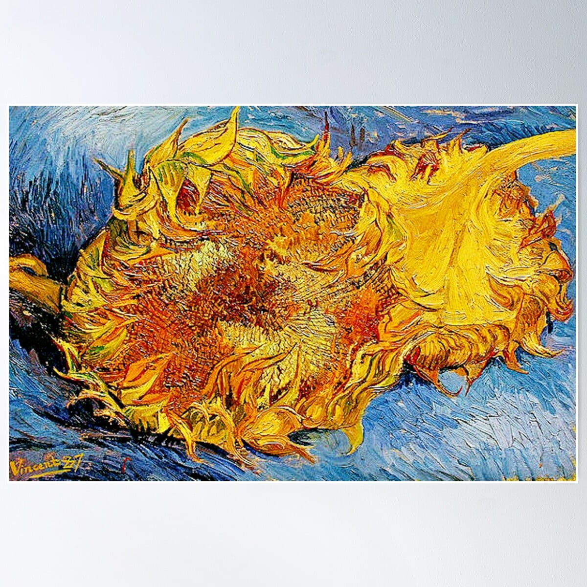 Vincent Van Gogh | Floral Still Life - 'Two Cut Sunflowers' | Van Gogh ...