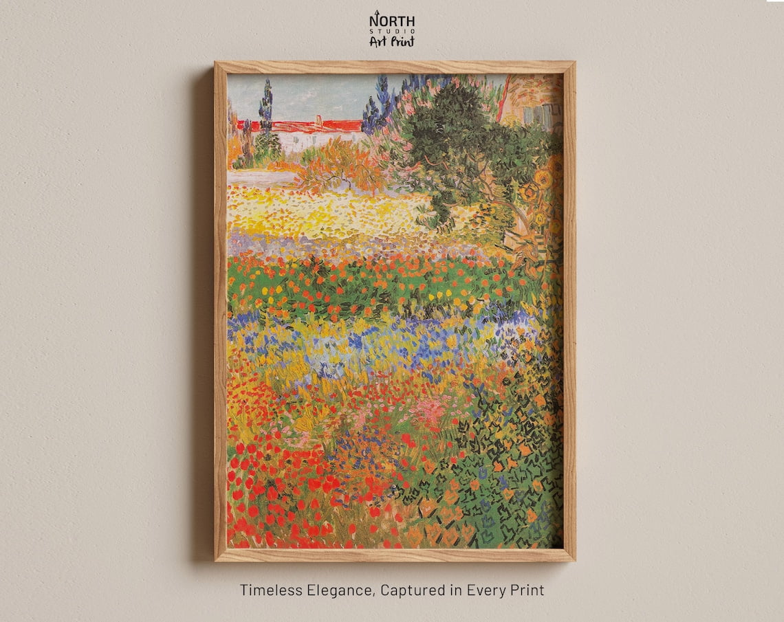 Vincent Van Gogh Flowering Garden In Arles Poster, Wall Art Decor ...