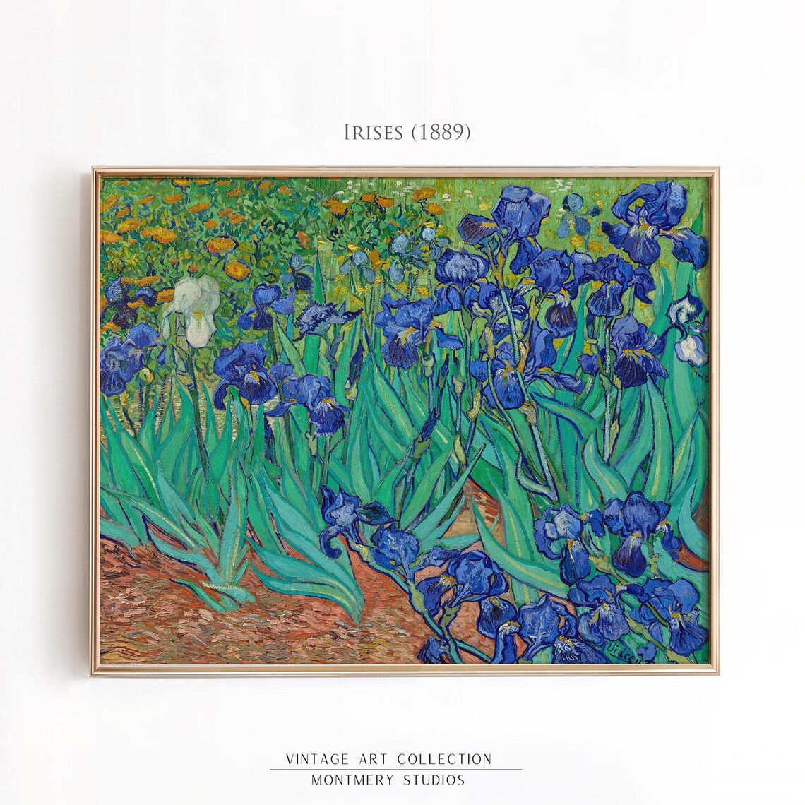 Vincent Van Gogh Irises Print, Post Impressionist Art, Blue Iris Print ...
