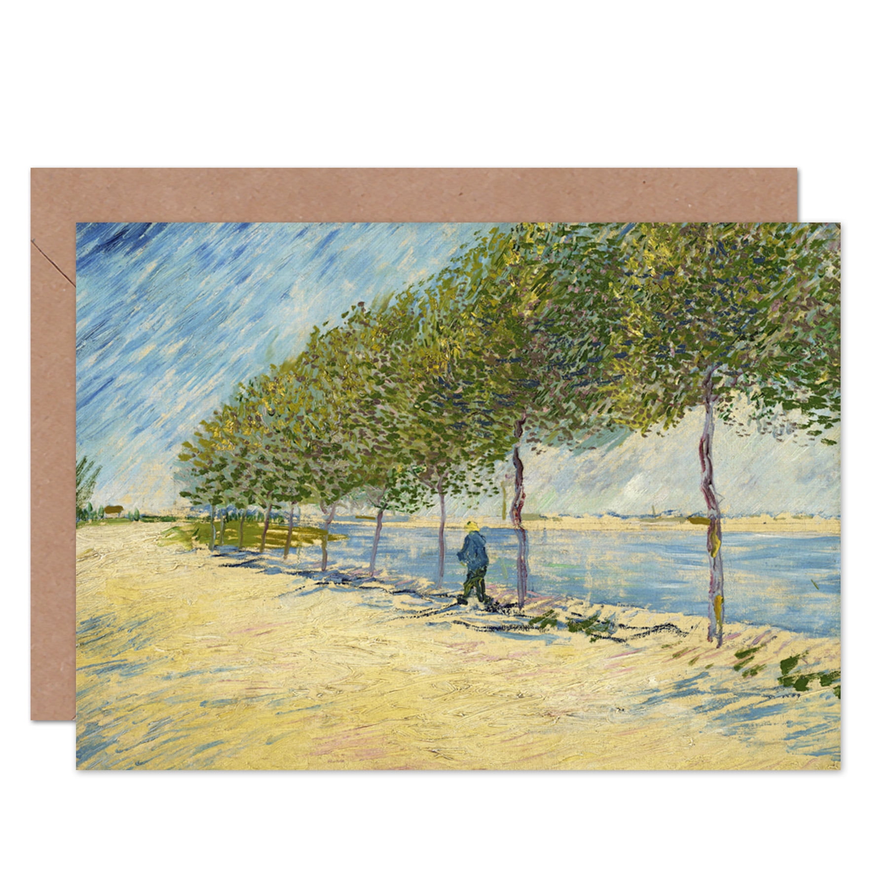 Vincent Van Gogh Langs De Seine Fine Art Greetings Card Plus Envelope ...