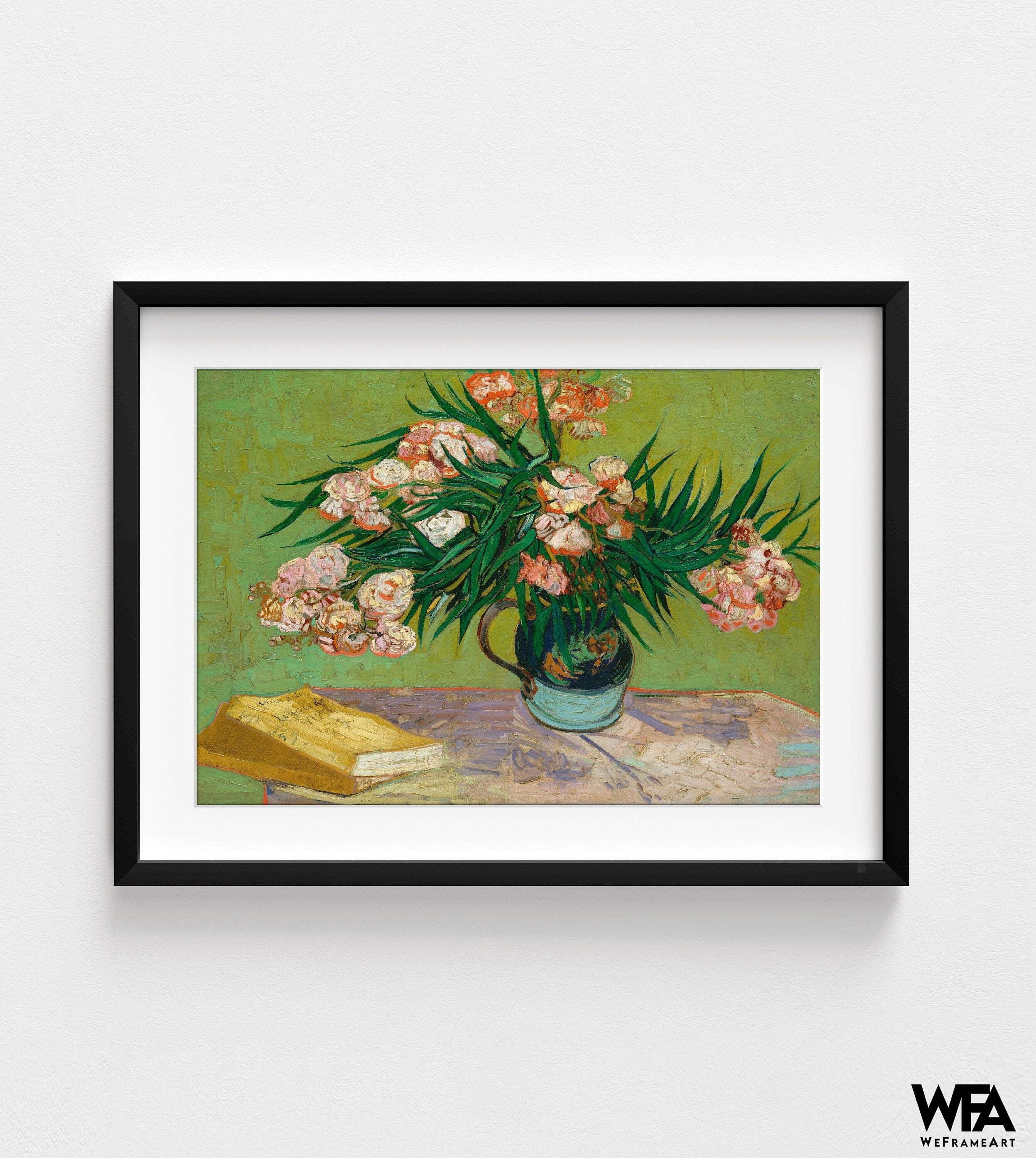 Vincent Van Gogh Oleanders Painting Print, Framed Van Gogh Style Art ...