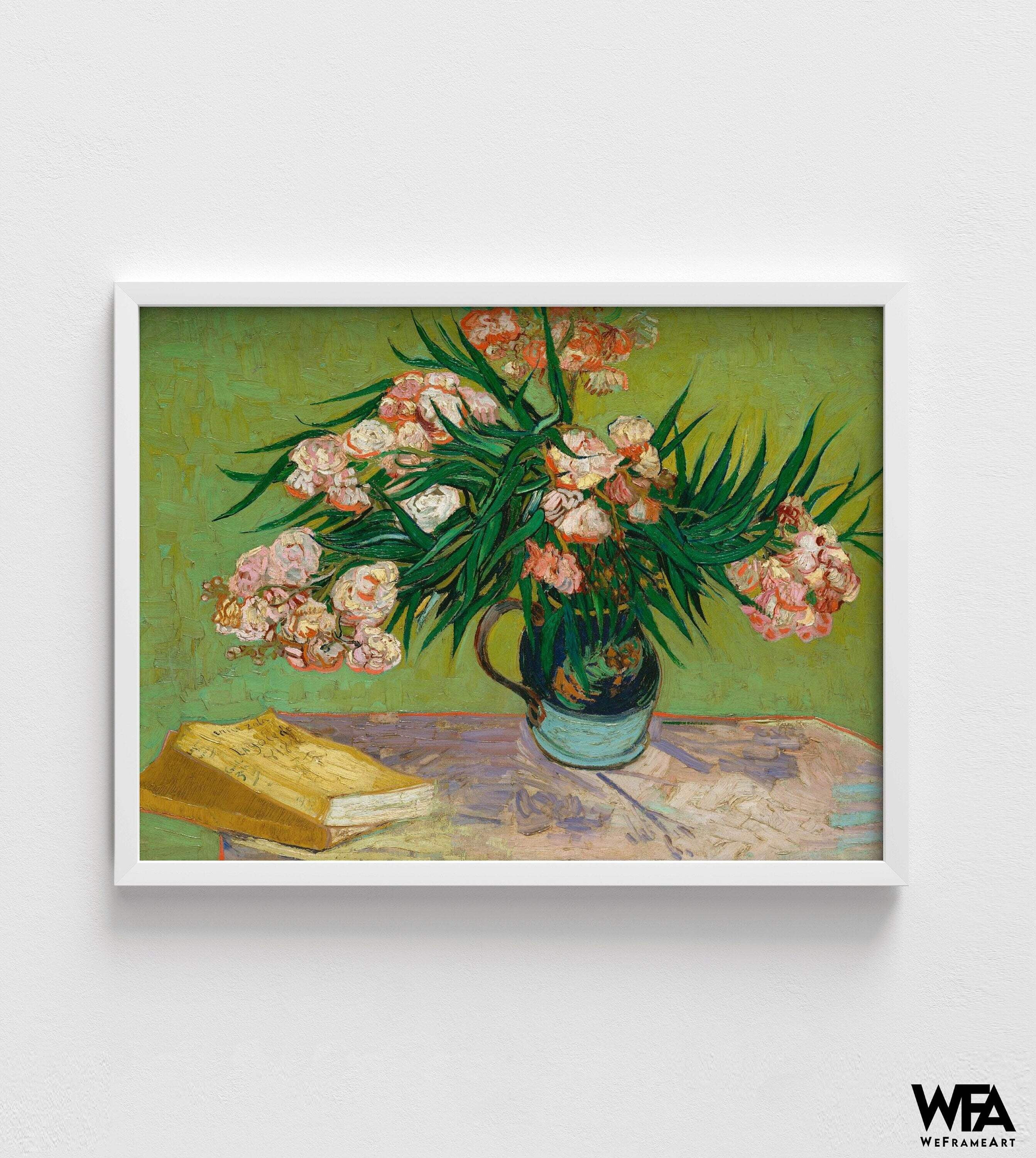 Vincent Van Gogh Oleanders Painting Print, Framed Van Gogh Style Art ...
