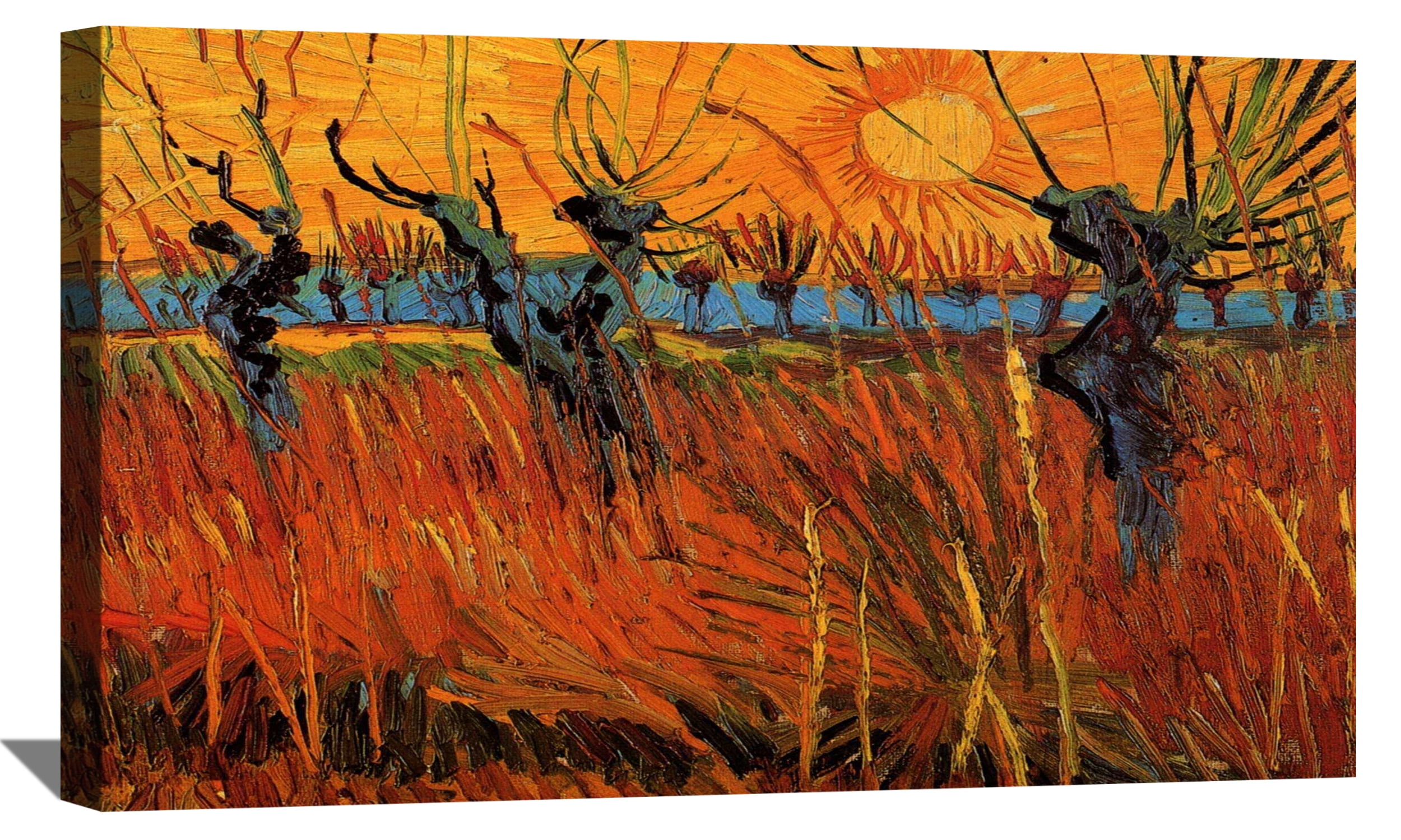 Vincent Van Gogh Painting Van Gogh Willows at Sunset Canvas Wall Art ...