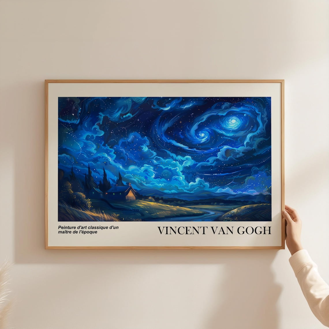 Vincent Van Gogh Poster - Blue Sky, Classic Art Painting As Van Gogh ...