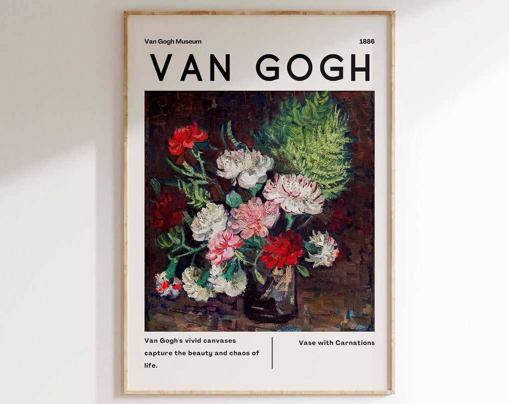 Vincent Van Gogh Poster - Modern Exhibition Wall Art, Van Gogh Print As ...