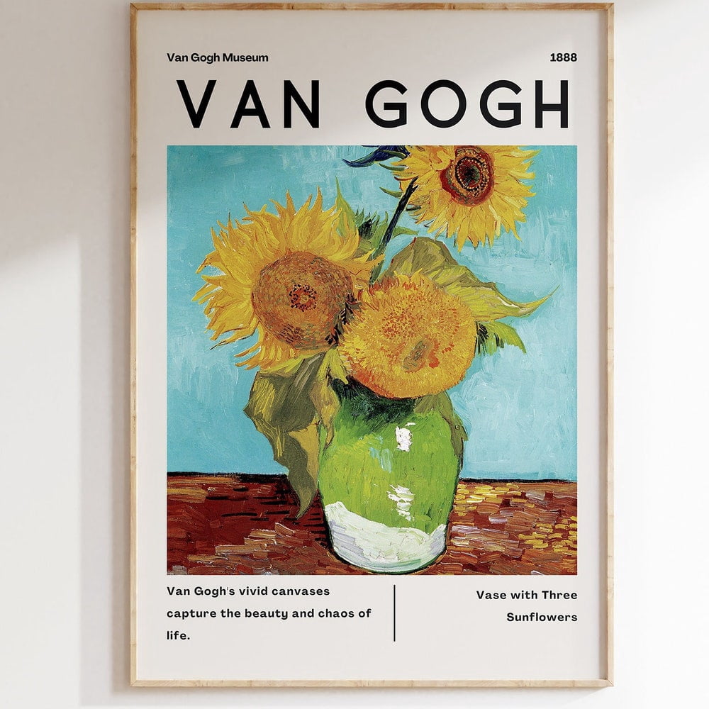 Vincent Van Gogh Poster, Modern Exhibition Wall Art, Van Gogh Print As ...