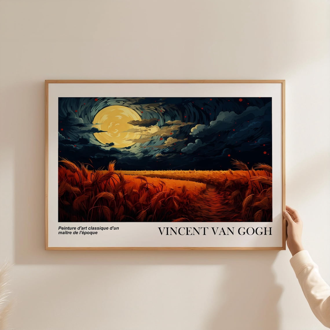 Vincent Van Gogh Poster - The Moon, Classic Art Painting As Van Gogh ...