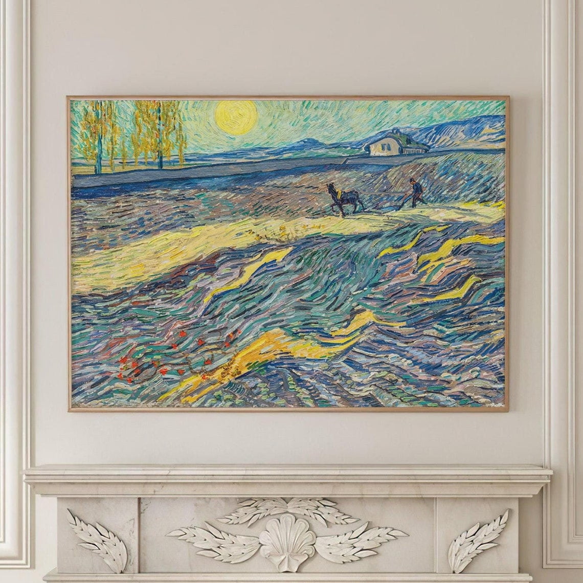 Vincent Van Gogh Print Field Laborer Poster, Vintage Nature Landscape ...