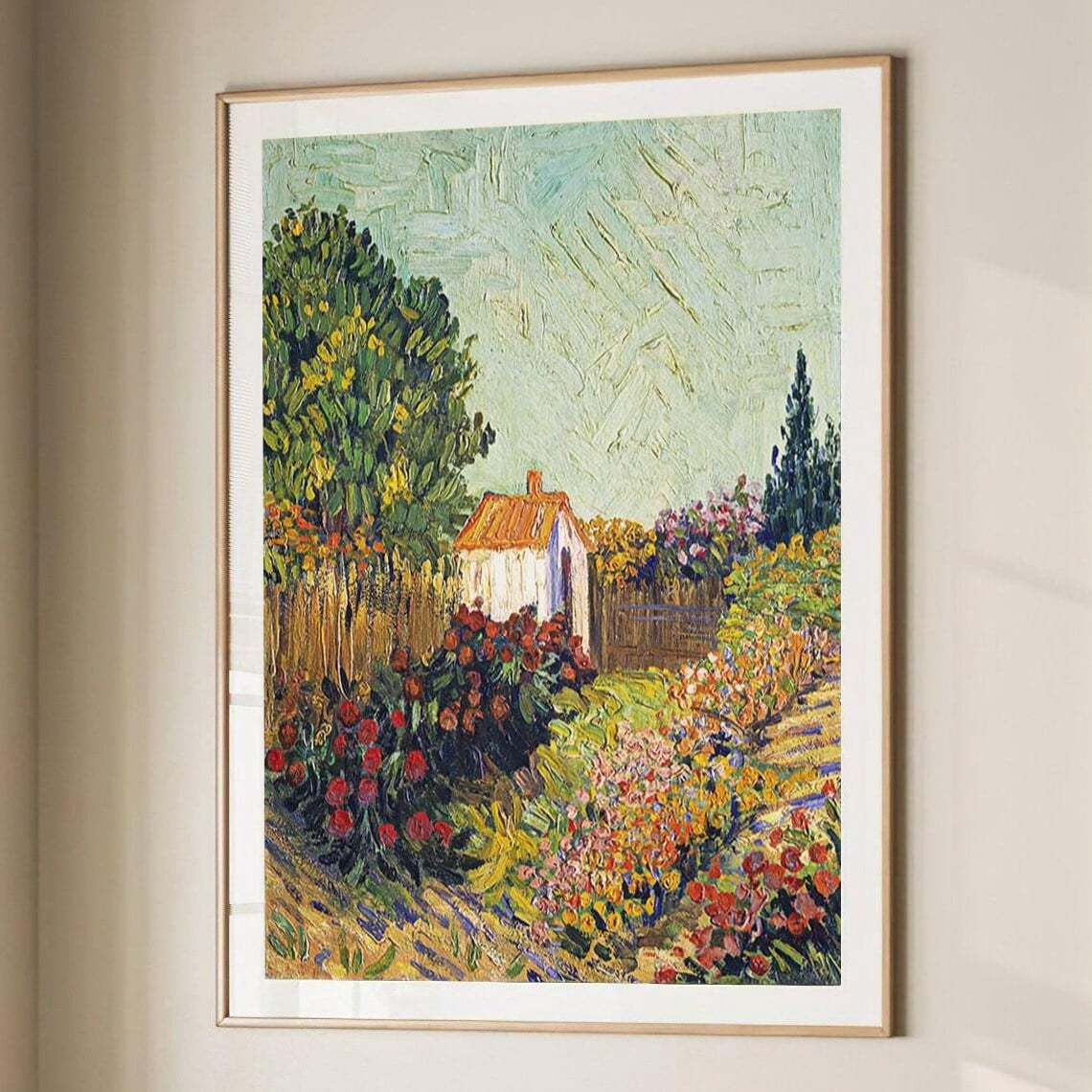 Vincent Van Gogh Print Garden Poster, Vintage Nature Landscape, Oil ...