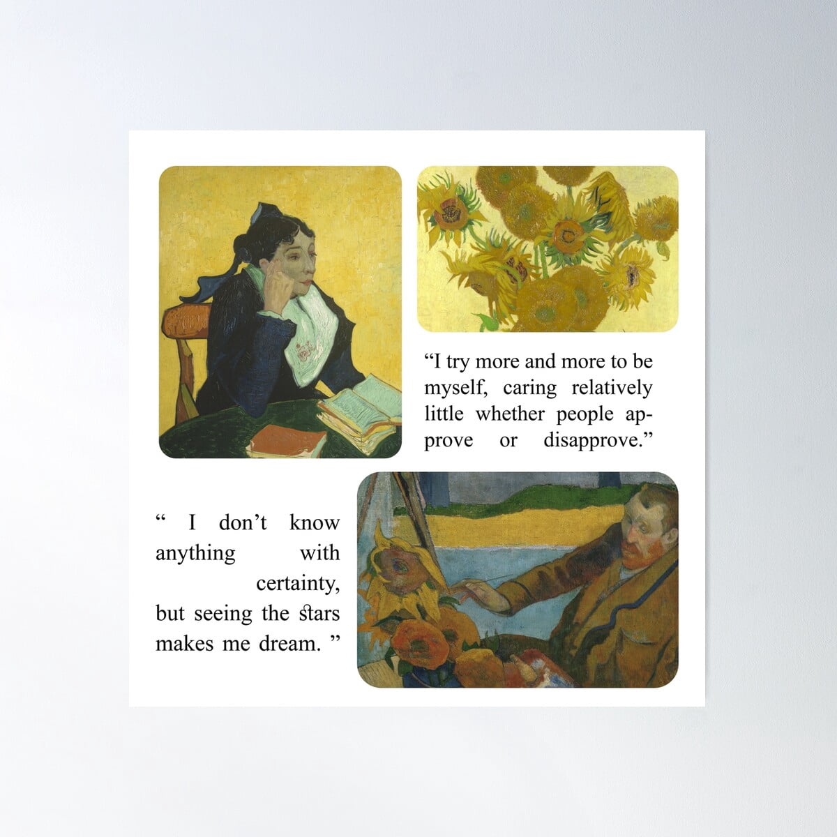 Vincent Van Gogh Quotes, Post Impressinnism Paintings Poster Wall Art ...