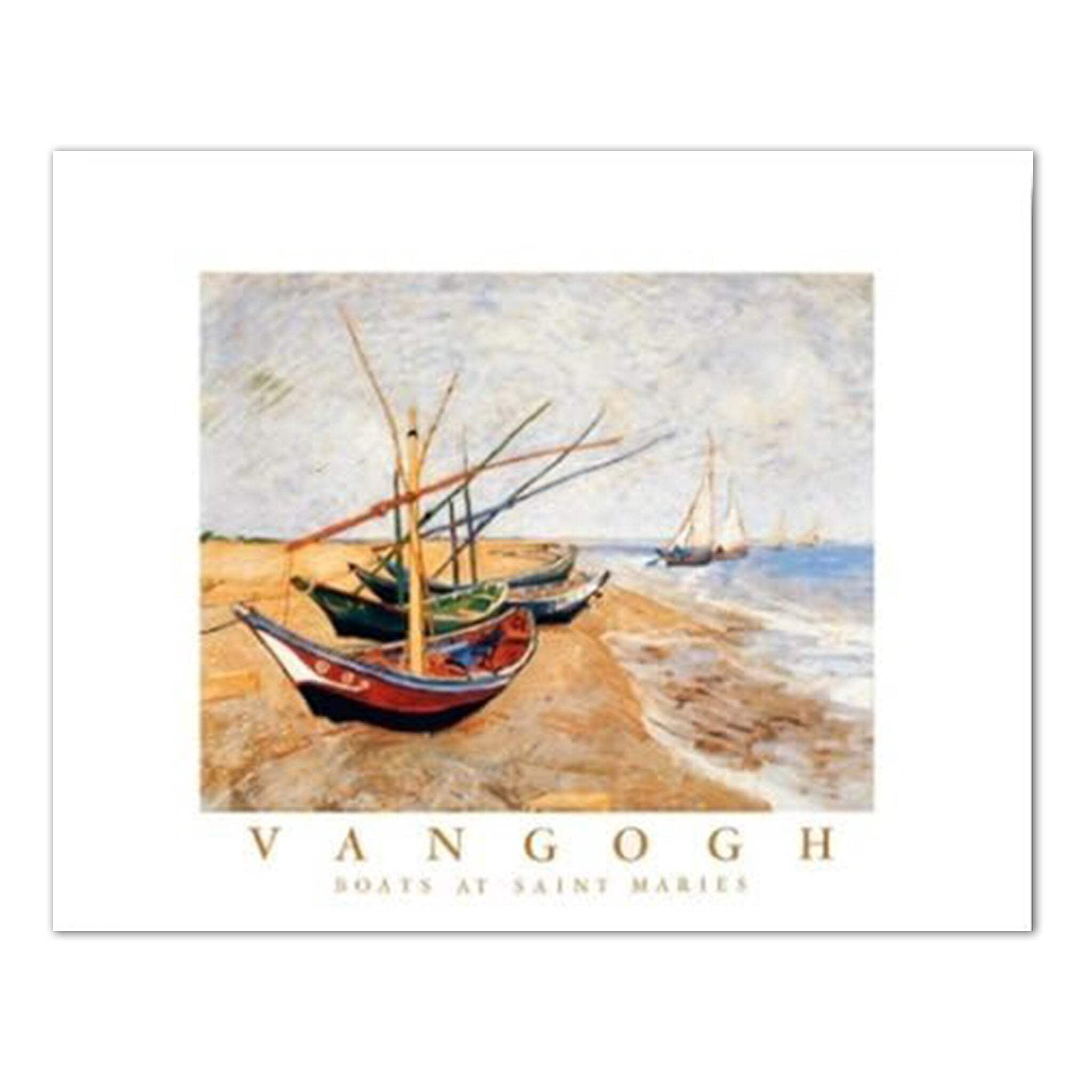 Vincent Van Gogh Sailboats Beach Lake Landscape Wall Picture 16x20 Art ...