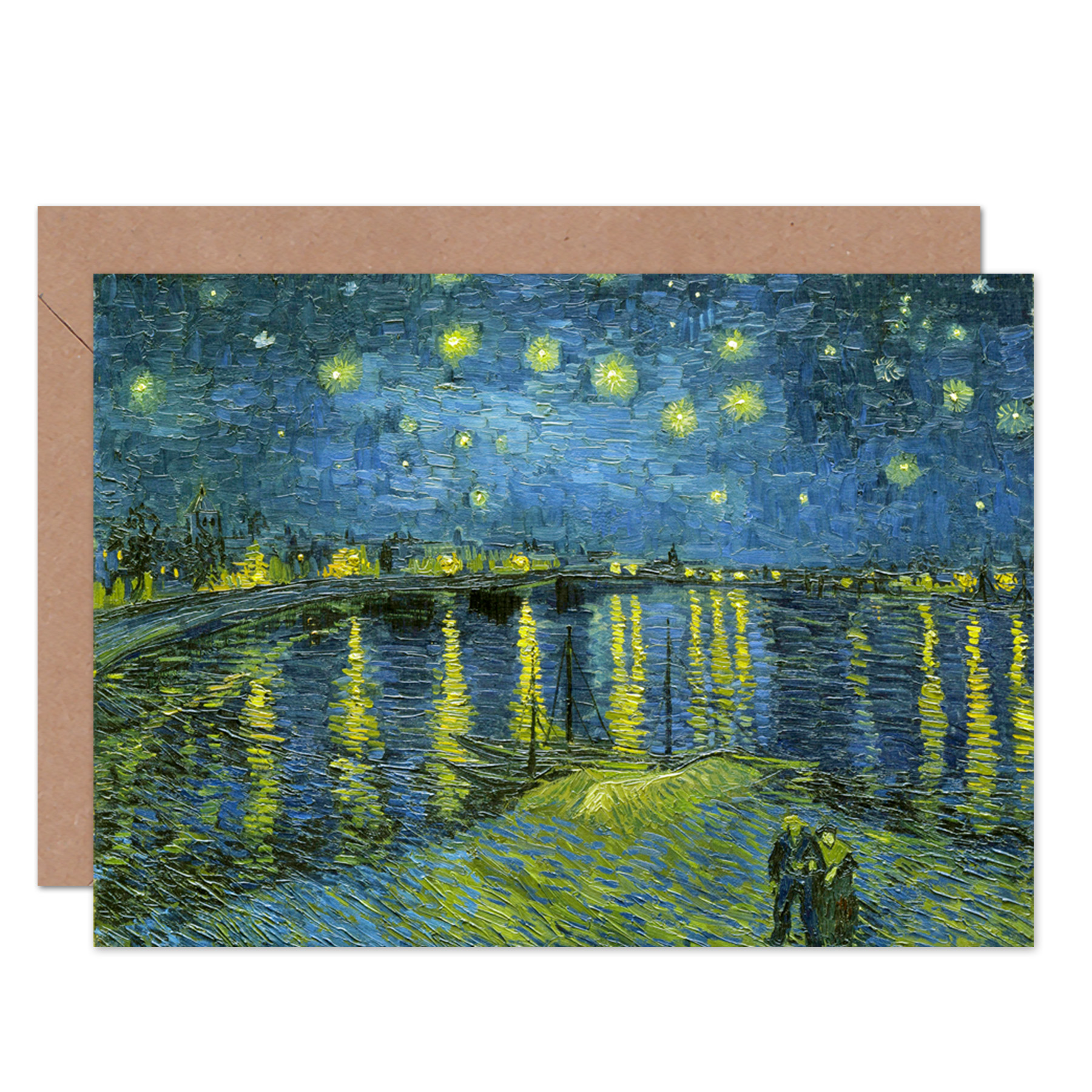 Vincent Van Gogh Starry Night Over Rhone Fine Art Greetings Card Plus ...