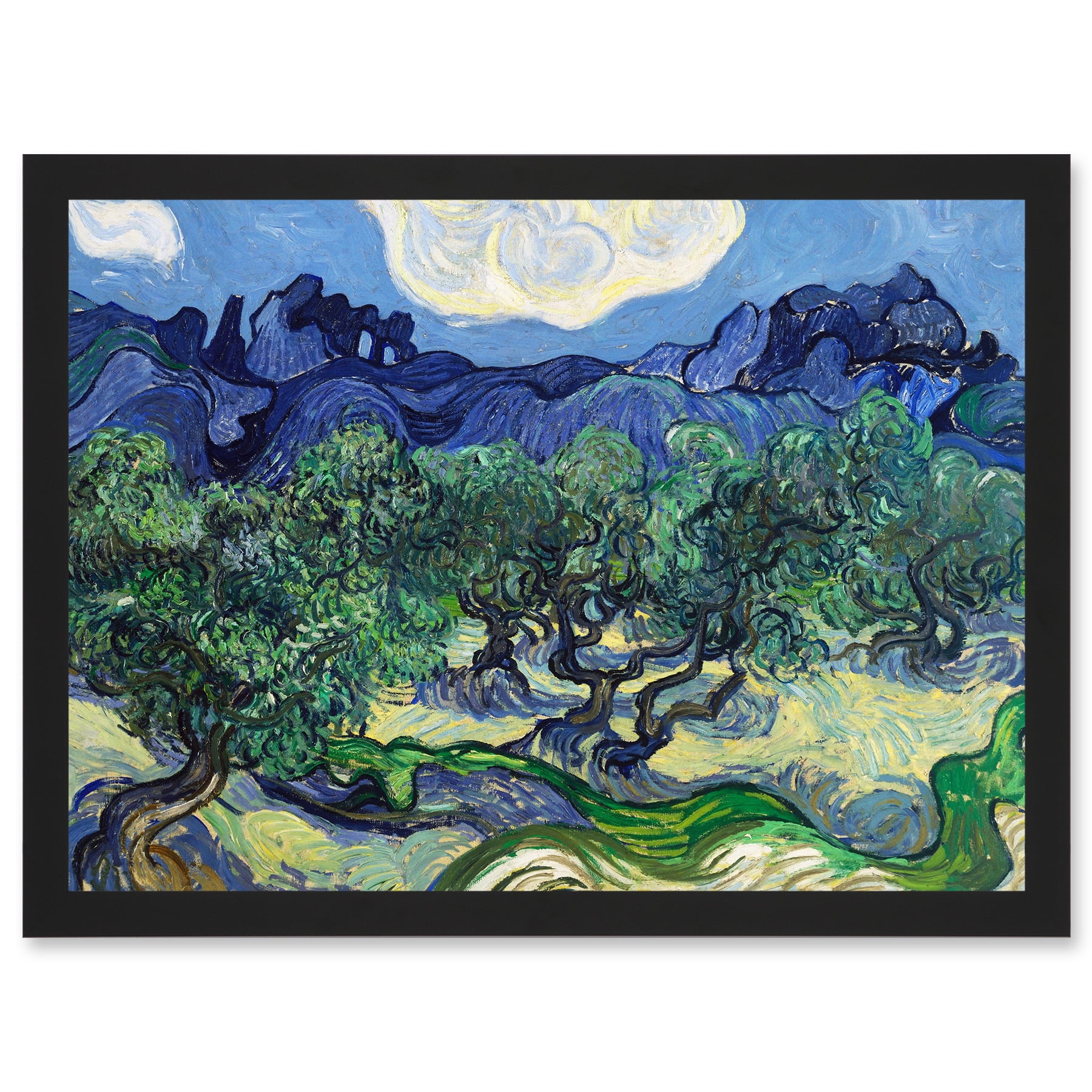 Vincent Van Gogh The Olive Trees Painting Artwork Framed Wall Art Print ...