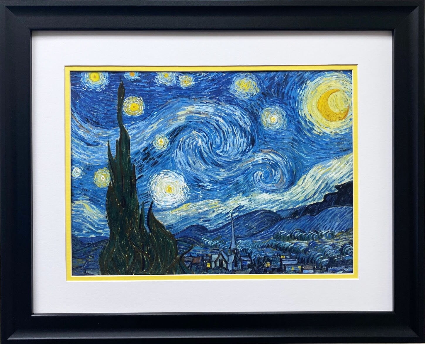 Vincent Van Gogh "The Starry Night (Medium)" Newly CUSTOM FRAMED ART ...