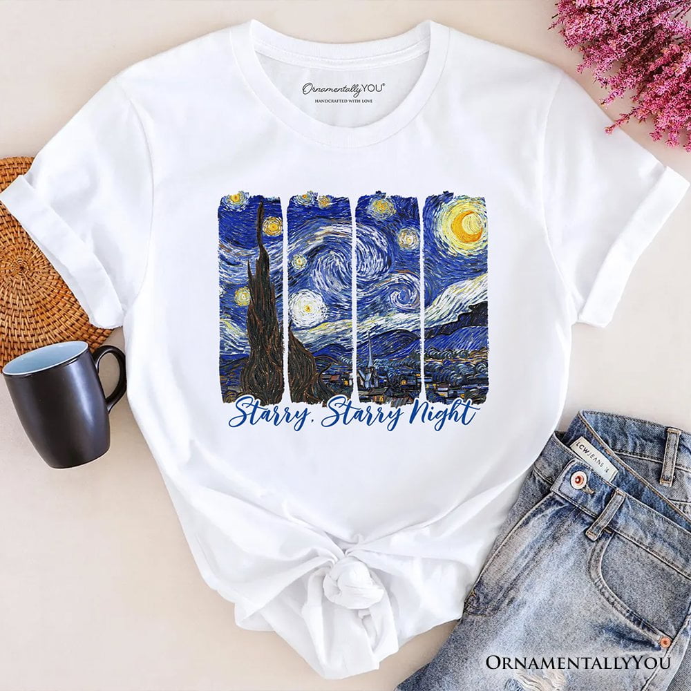 Vincent Van Gogh The Starry Night T-Shirt, Famous Painting Tee ...