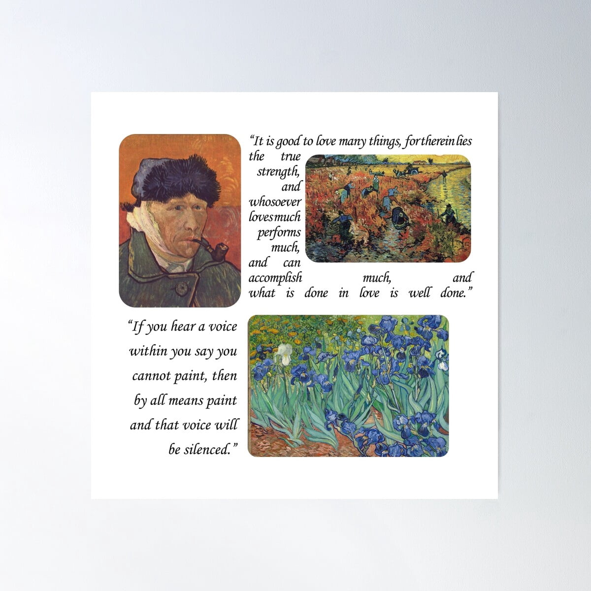 Vincent Van Gogh, Van Gogh Quotes, Art Quotes Poster Wall Art, Modern ...
