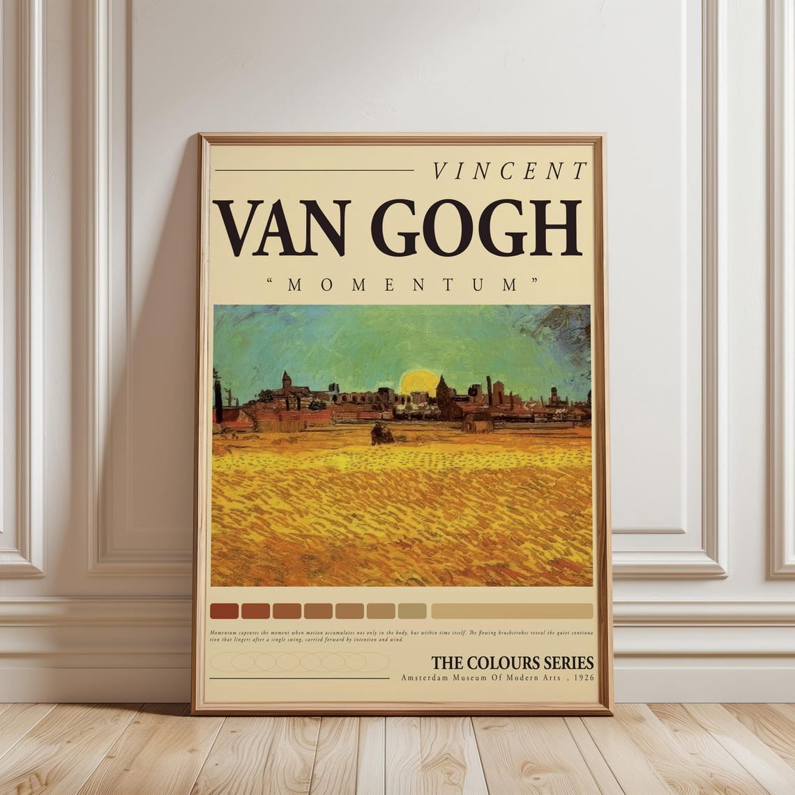 Vincent Van Gogh Wheat Field Sunset Post Impressionism Classic ...