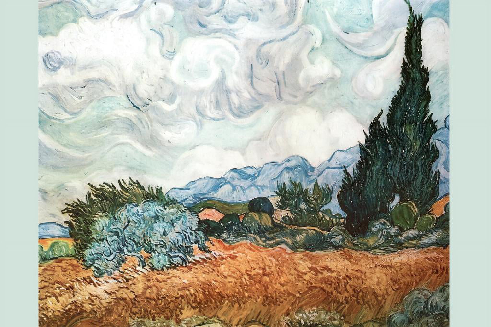 Vincent Van Gogh Wheat Field With Cypresses September 1889 Post ...