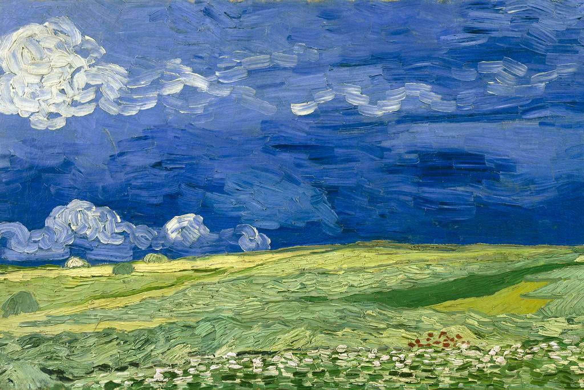 Vincent Van Gogh Wheatfield Under Thunderclouds Van Gogh Wall Art ...