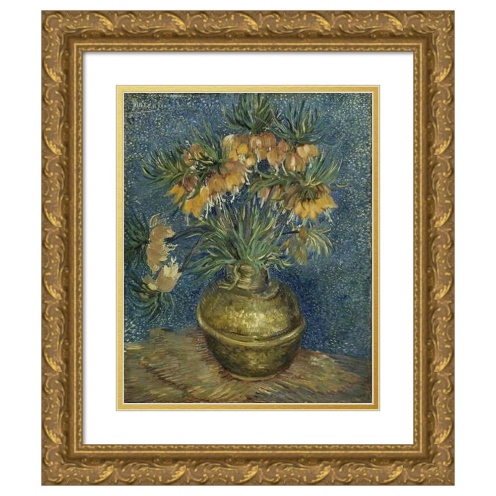 Vincent van Gogh 15x18 Gold Ornate Wood Frame and Double Matted Museum ...