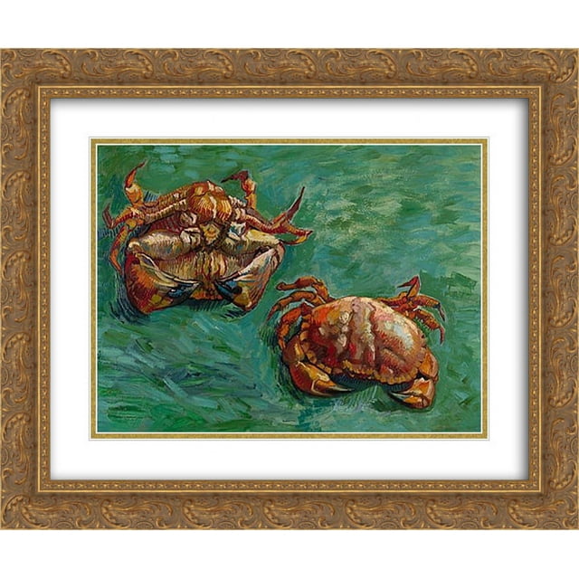 Vincent van Gogh 2x Matted 24x20 Gold Ornate Framed Art Print 'Two ...