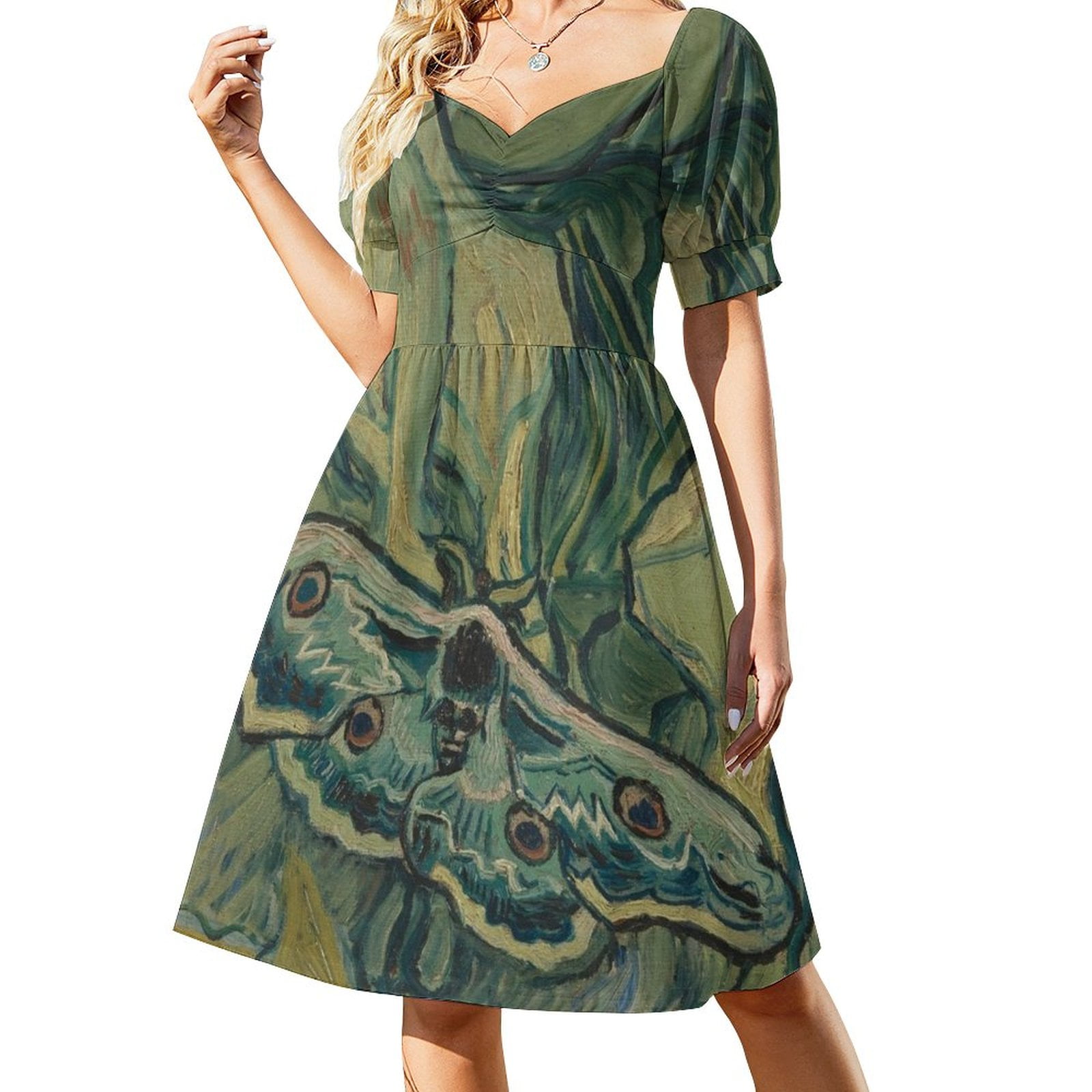 Vincent van Gogh Giant Peacock Moth 1889 Painting Dress dresses korean ...