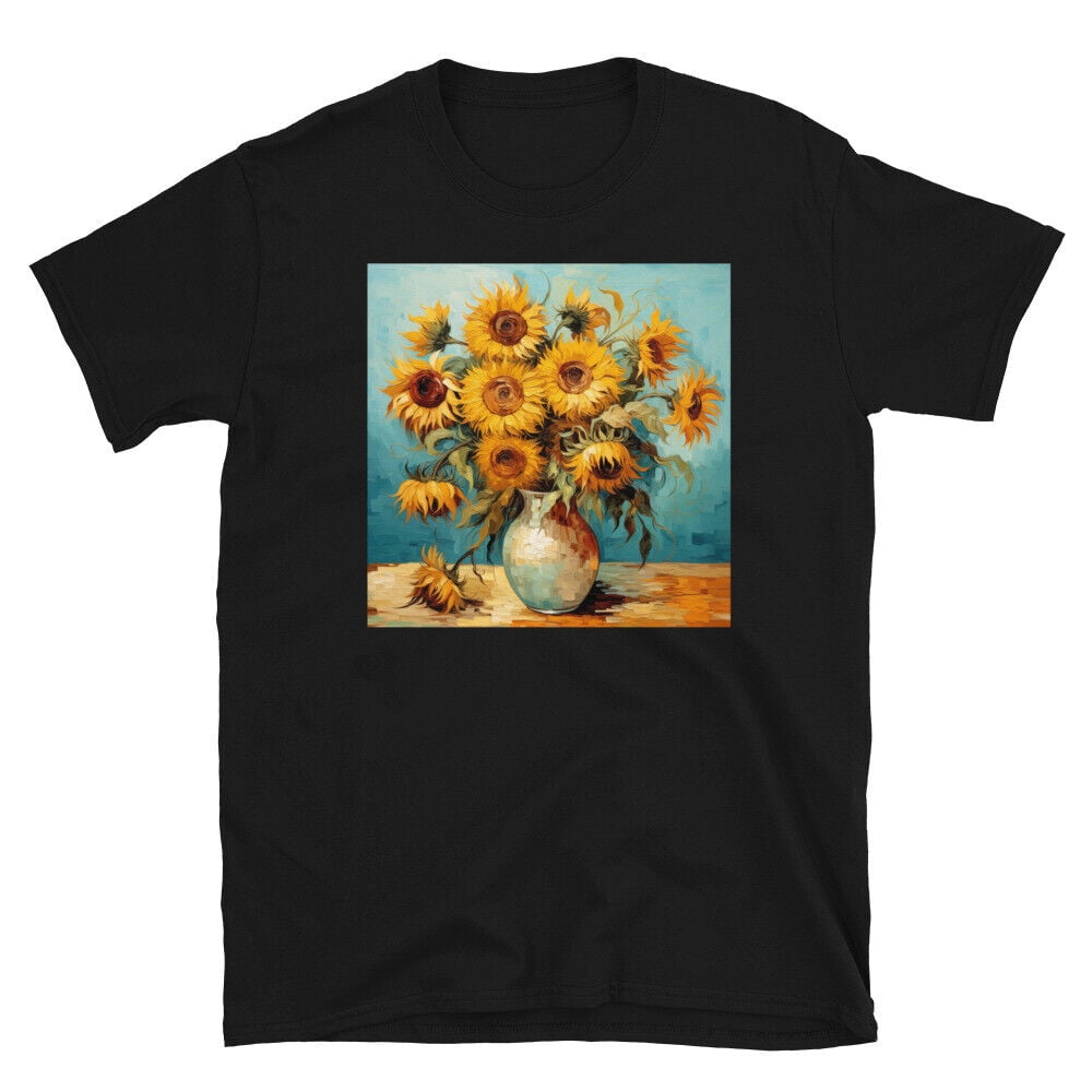 Vincent van Gogh Sunflowers T-Shirt - Masterpiece Art Tee - Walmart.com
