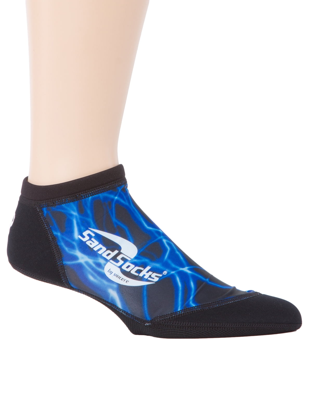 SAND SOCKS Adult Unisex Sprites Blue Lightning Low Top Sand Socks, XXS ...