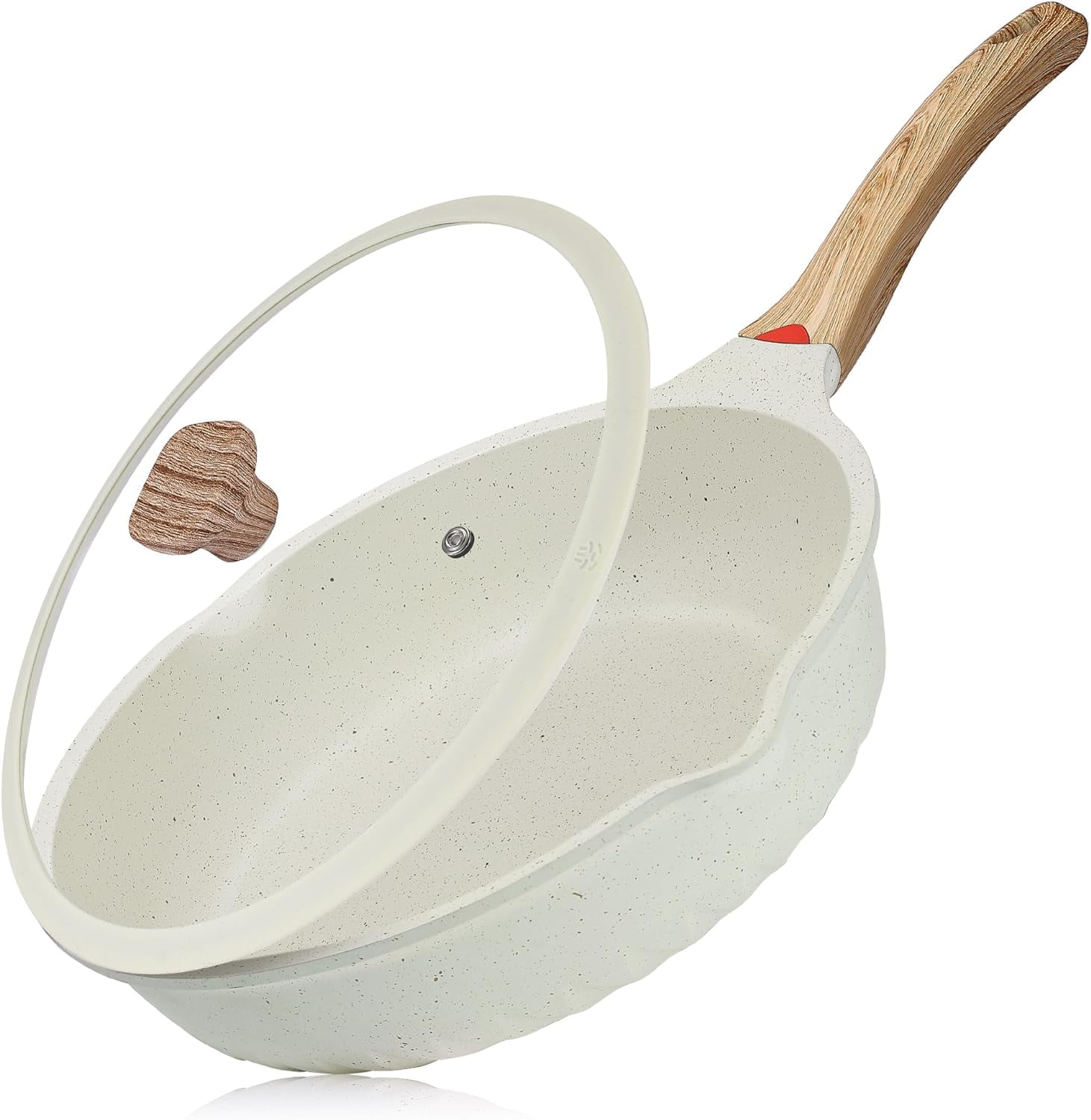 Vinchef Nonstick Deep Frying Pan Saute Pan with Lid, 12in/5.5Qt Fry Pan ...