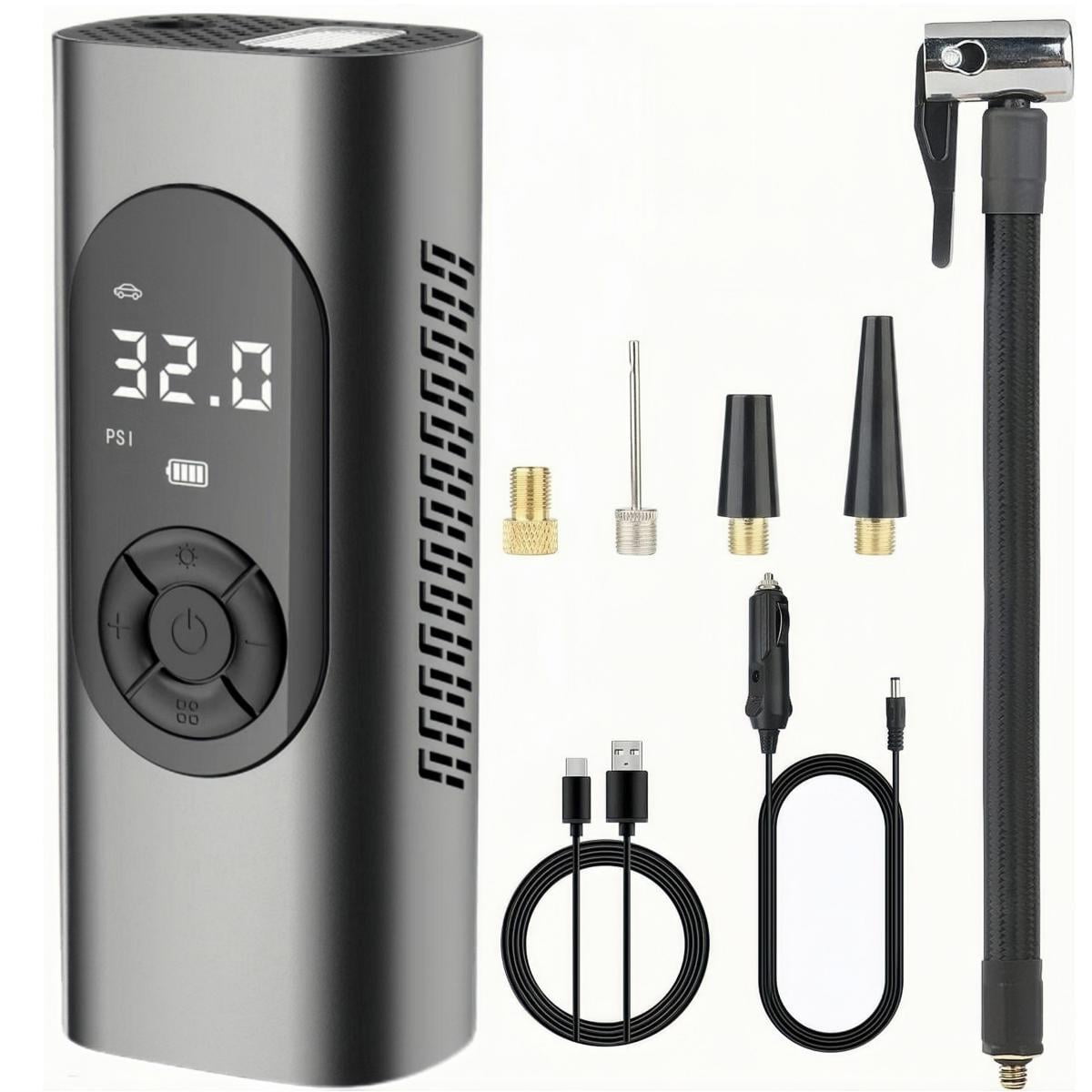 Vinci LED Lights Portable Tire Inflator-Black - Walmart.com