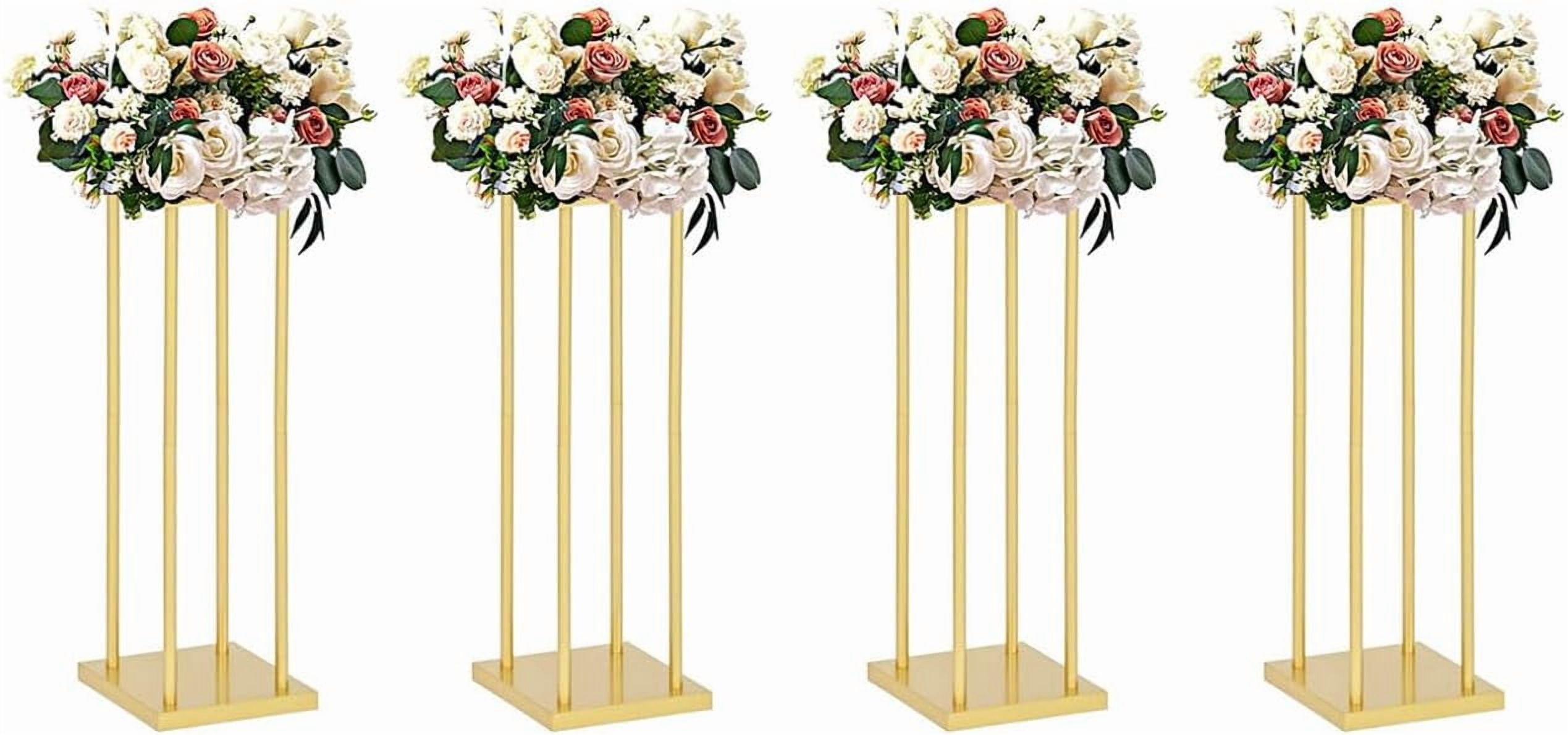 Vincidern 4Pcs Wedding Centerpieces for Tables, 23.6in Metal Flower ...