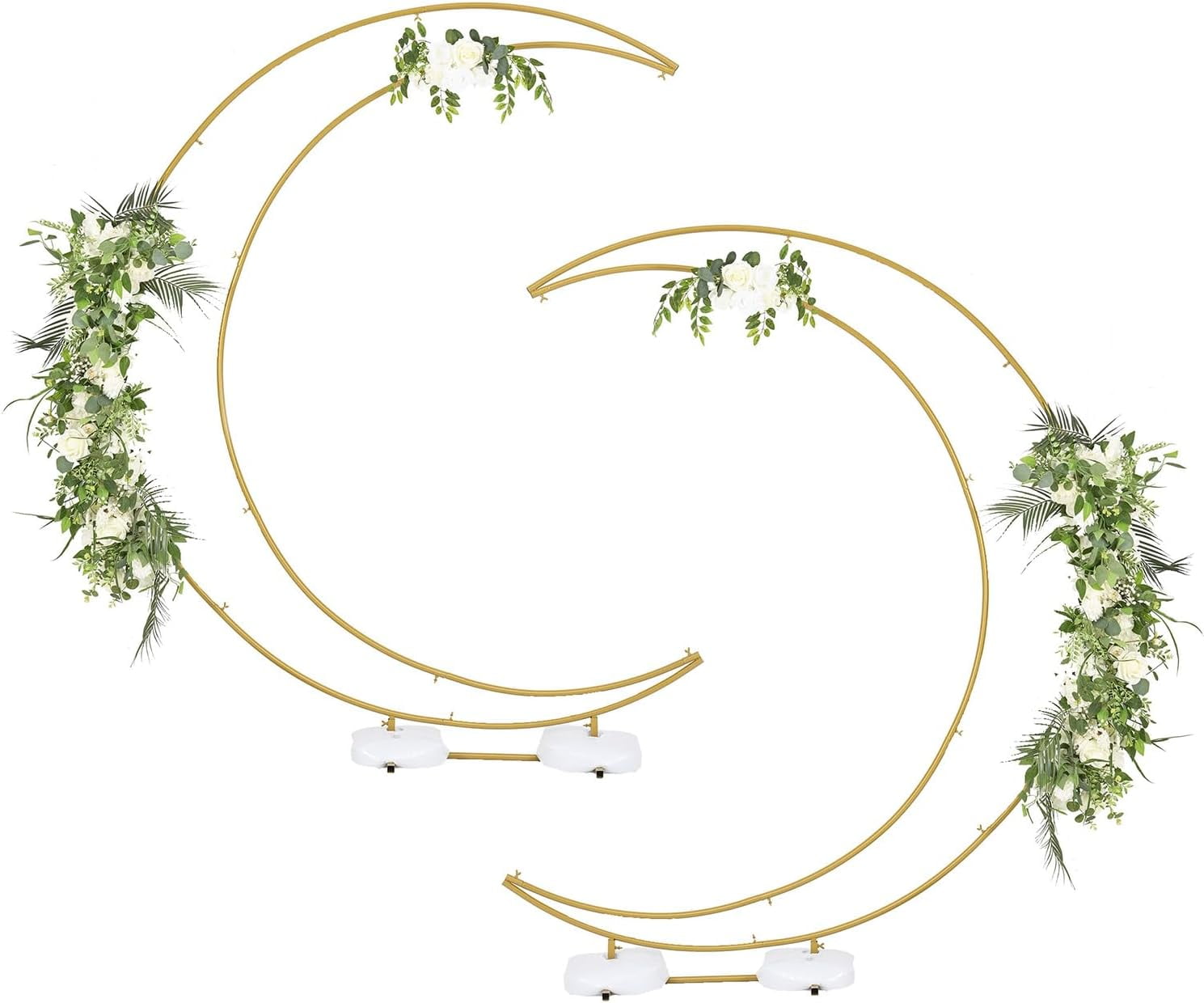 Vincidern Moon Arch with Curved Design for Weddings Birthdays, Backdrop ...
