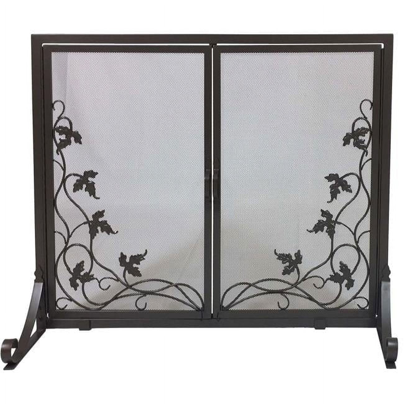 Vine Design Panel Screen with Doors, Black - Walmart.com