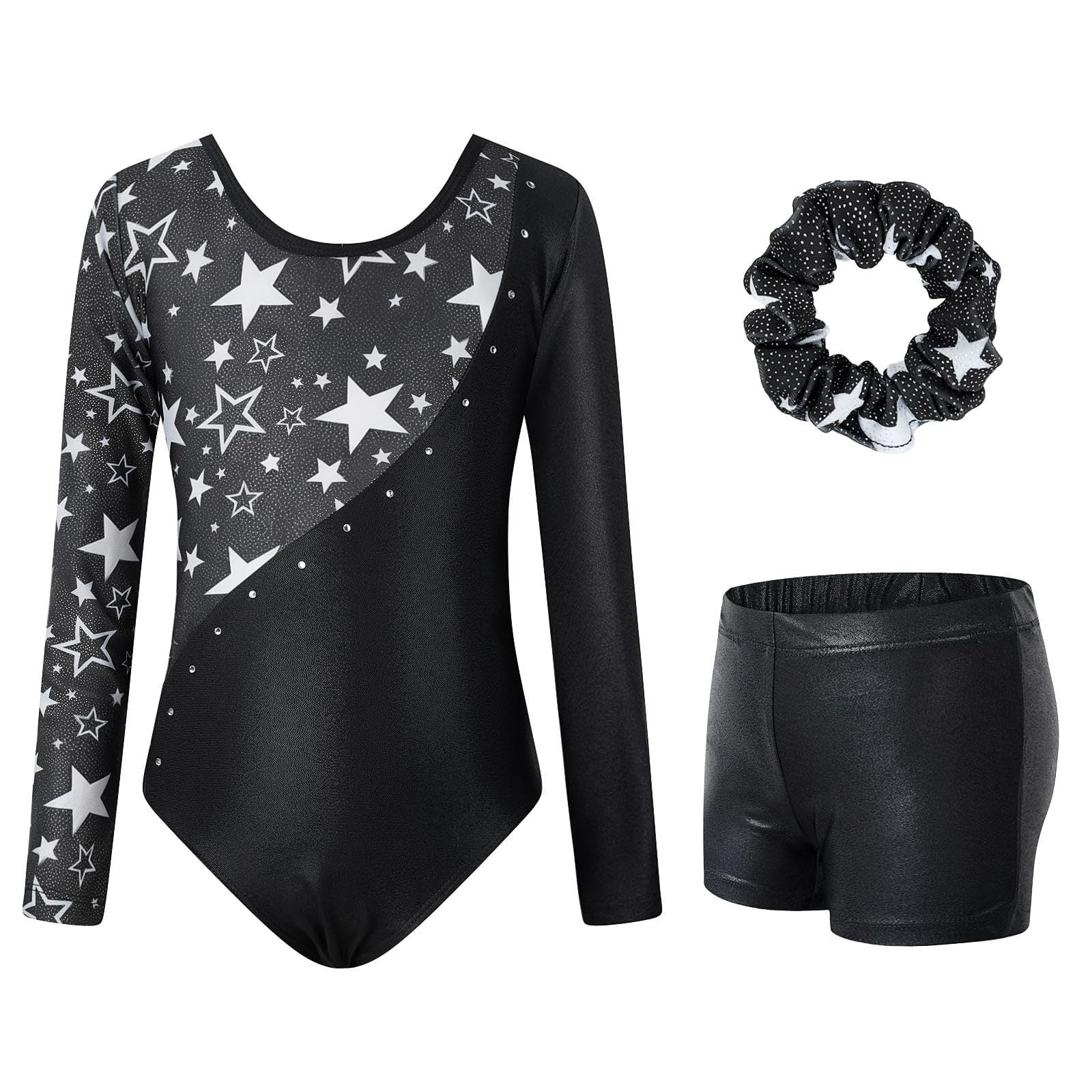 Vine Girls Gymnastics Leotards,Long Sleeve Sparkly Dancing Ballet ...