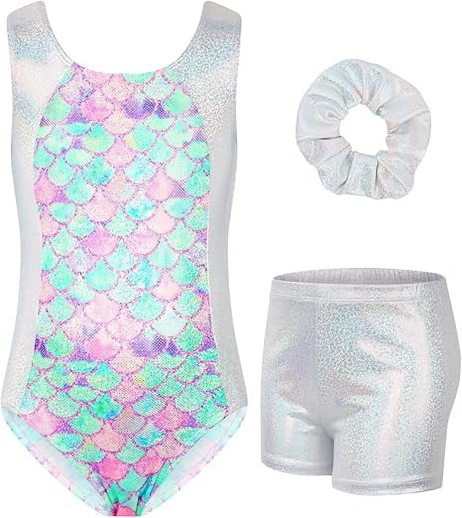 Vine Gymnastics Leotards for Girls,Kids 3 Pieces Set Sparkle Sleeveless ...