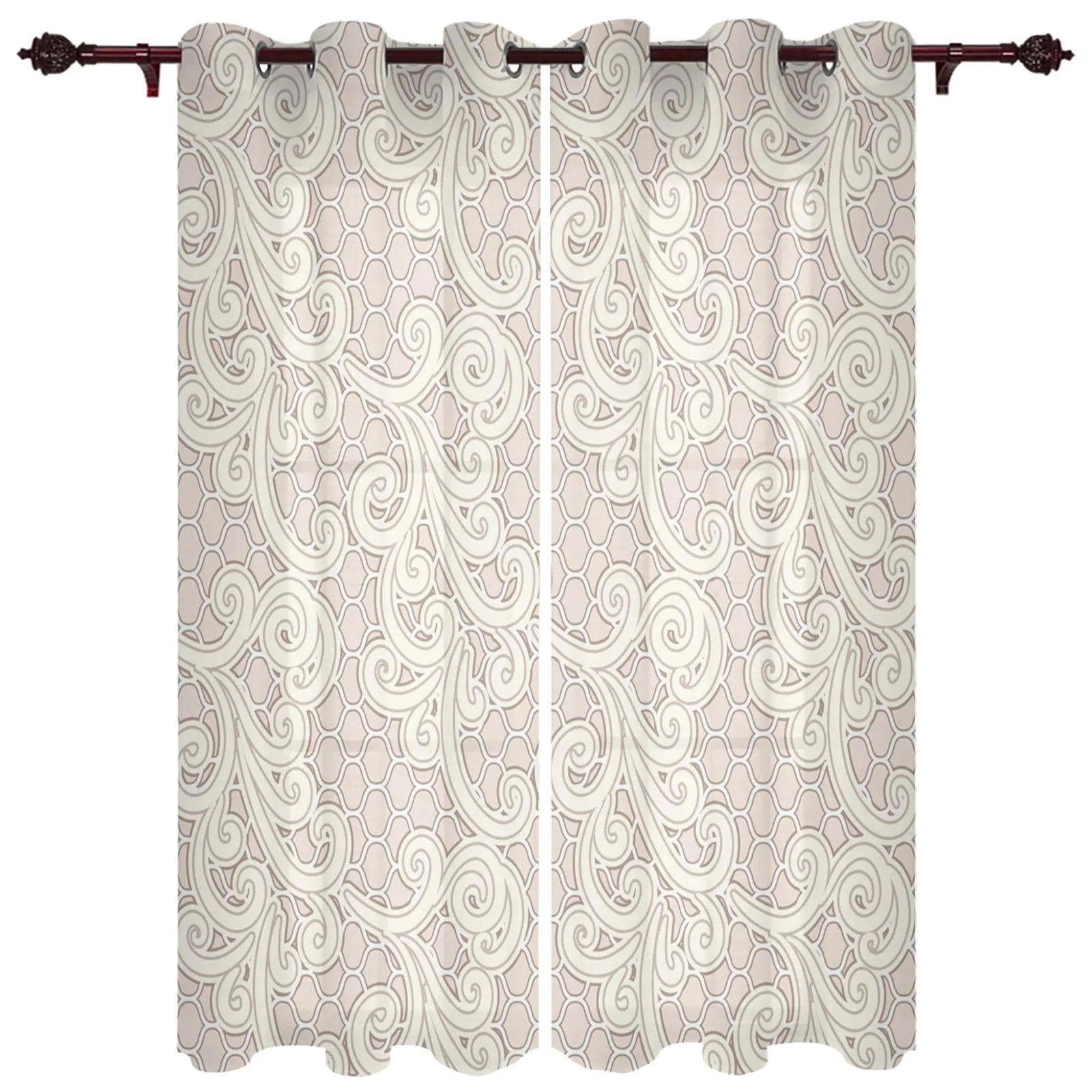 Vine Planks Garden Outdoor Valance Window Curtains For Living Room ...